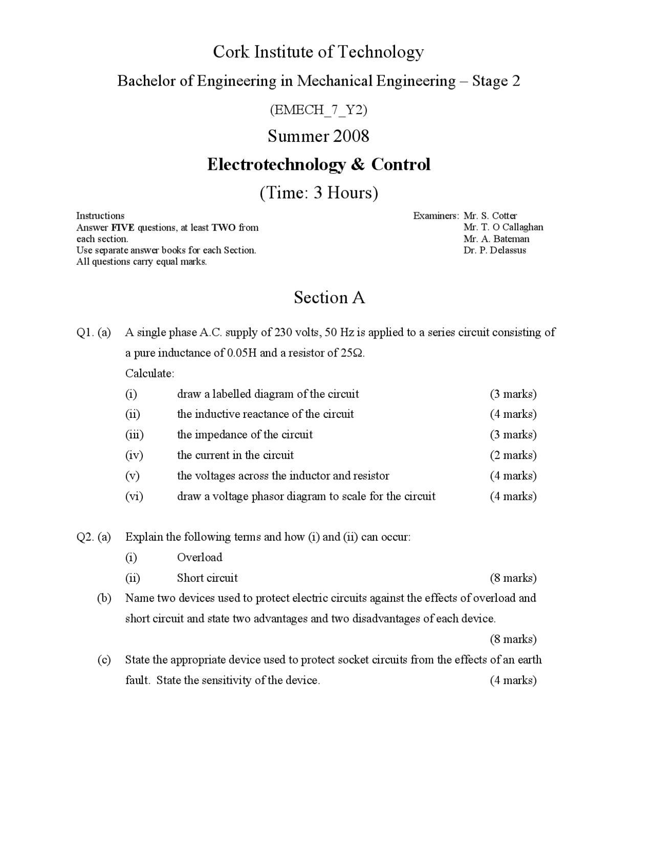 Resistor Electrotechnology And Control Exam Docsity