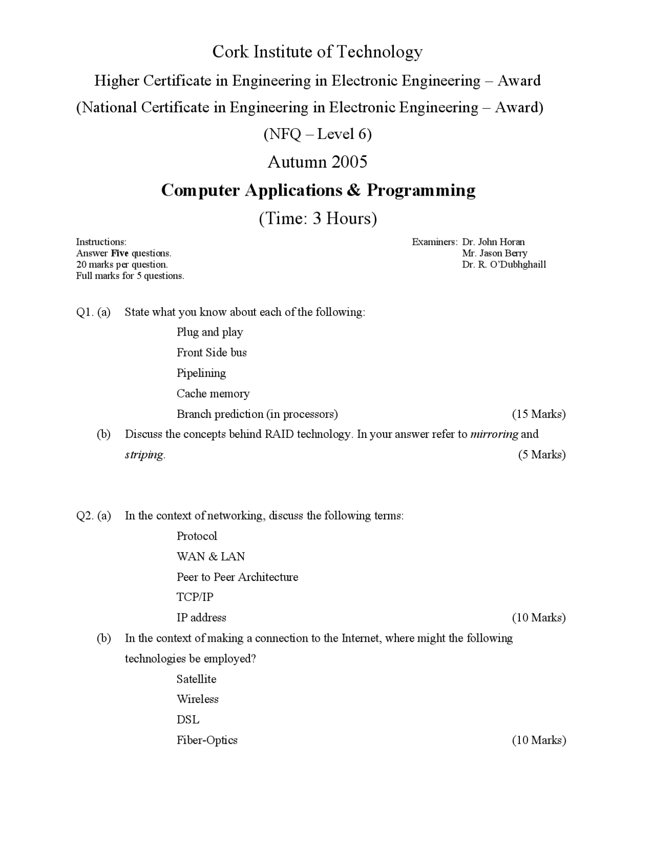 Plug And Play Computer Applications And Programming Exam Docsity