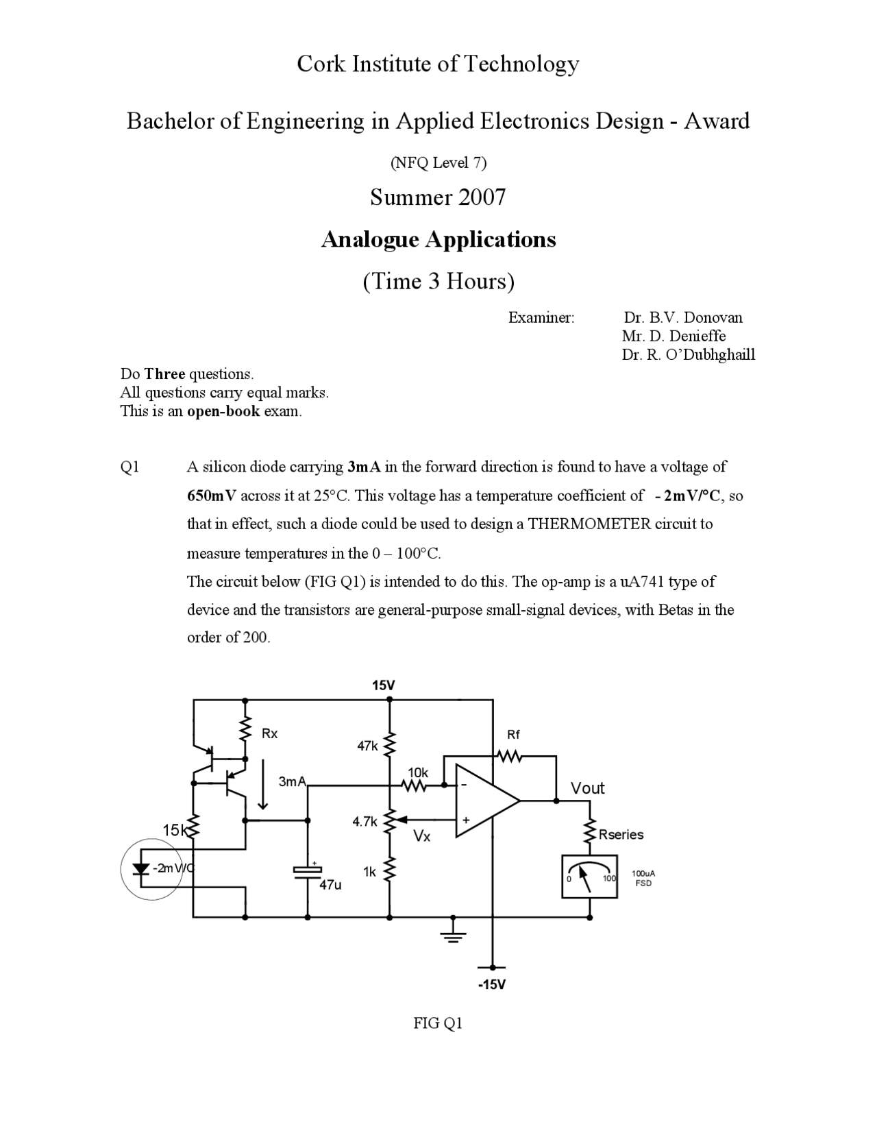 Rseries Analogue Applications Exam Docsity
