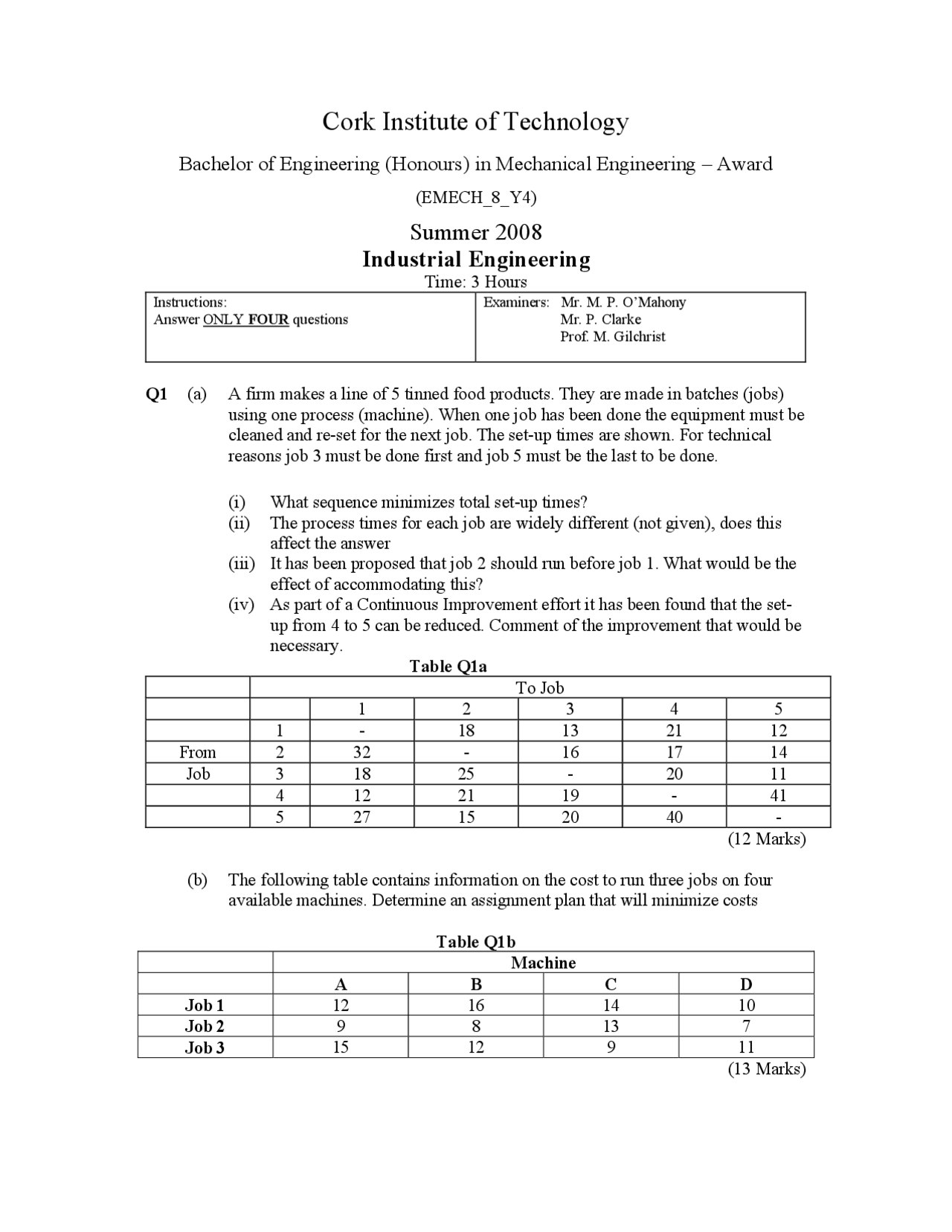 Measured Day Work - Industrial Engineering - Exam - Docsity