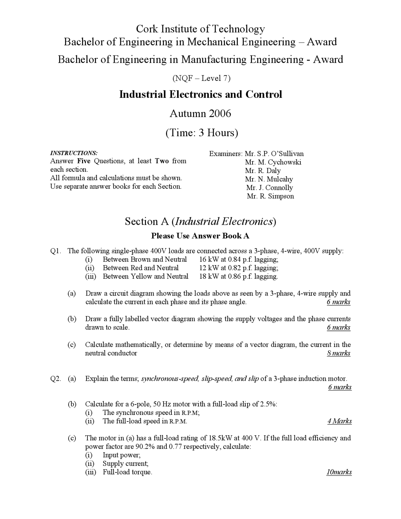 SCADA System - Industrial Electronics and Control - Exam | Exams Electronics | Docsity