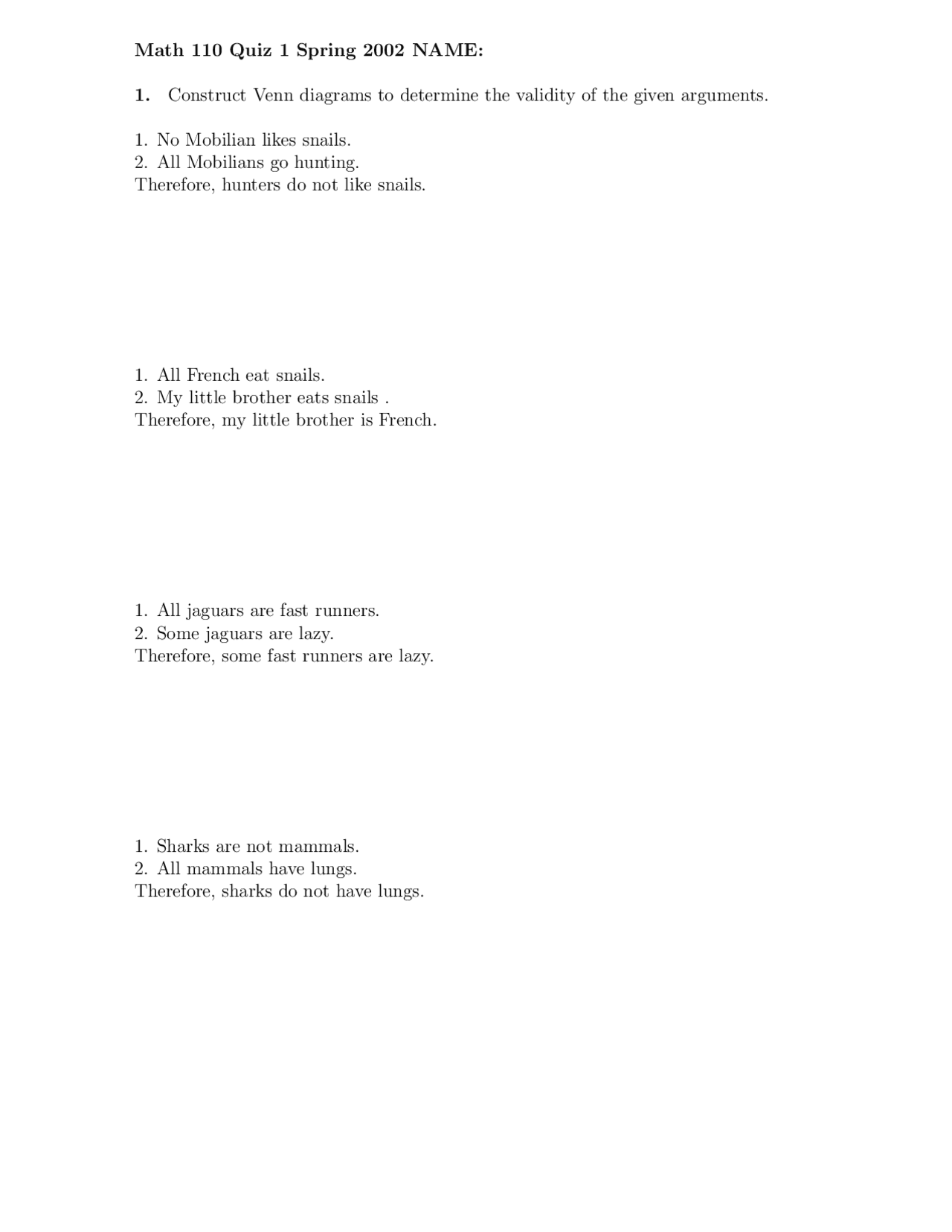 Mobilian Finite Math Quiz Docsity