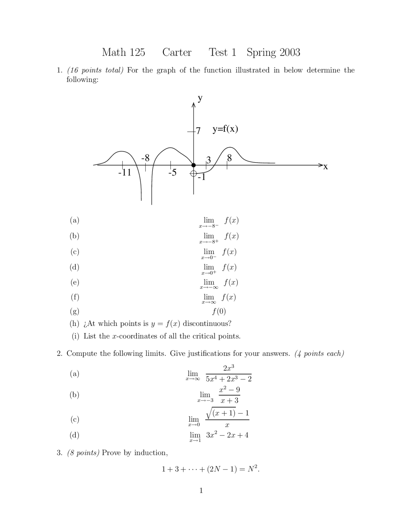 Illustrated Calculus Quiz Docsity