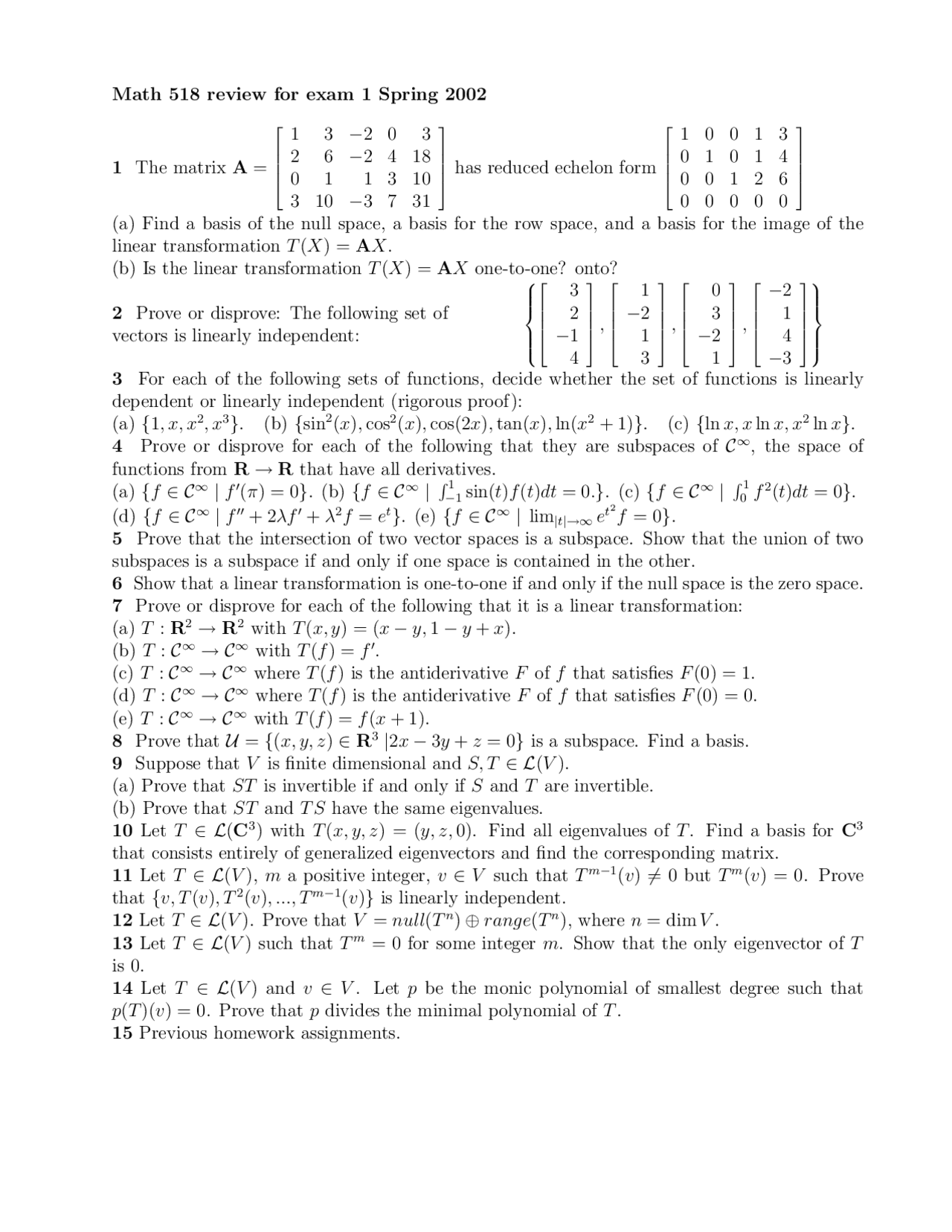 Functions Mathematics Exam Docsity