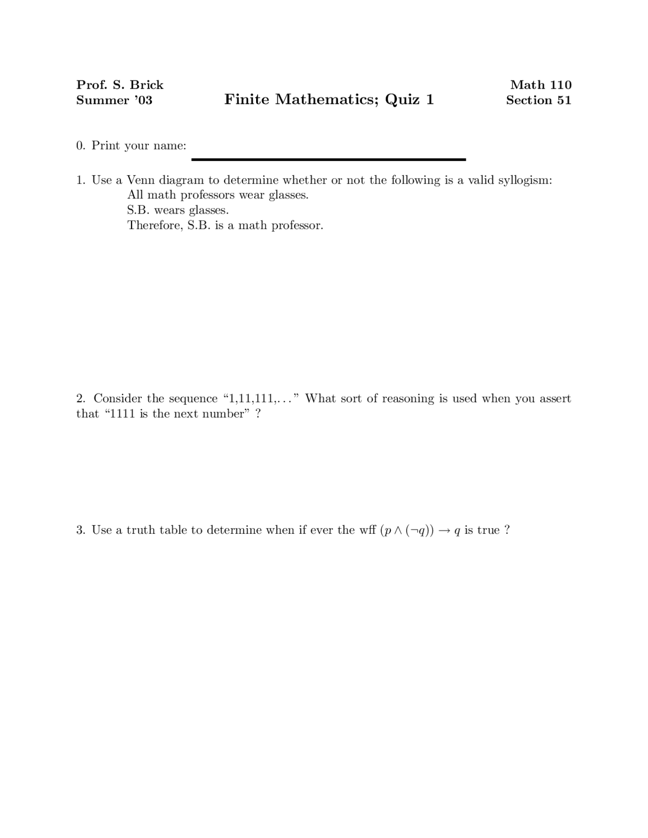 Venn Diagram Finite Math Quiz Docsity
