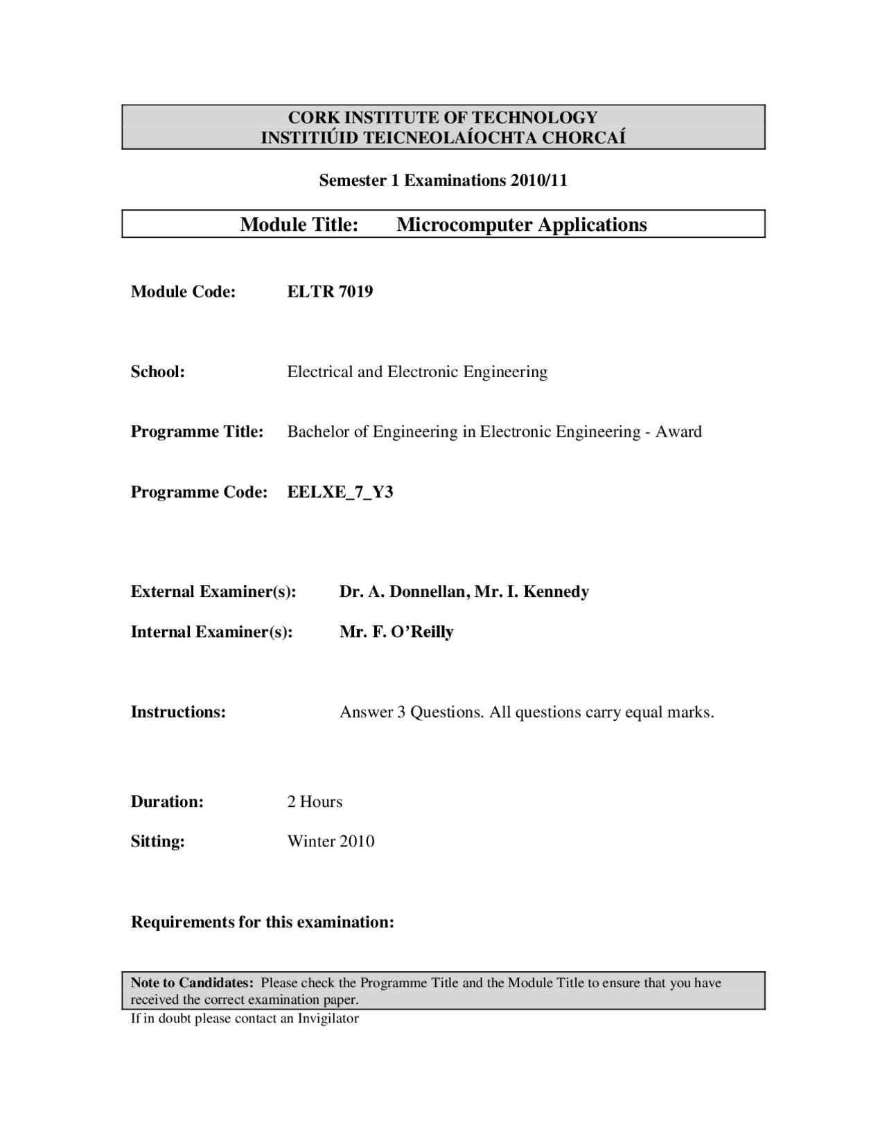 Key Registers Microcomputer Applications Exam Docsity