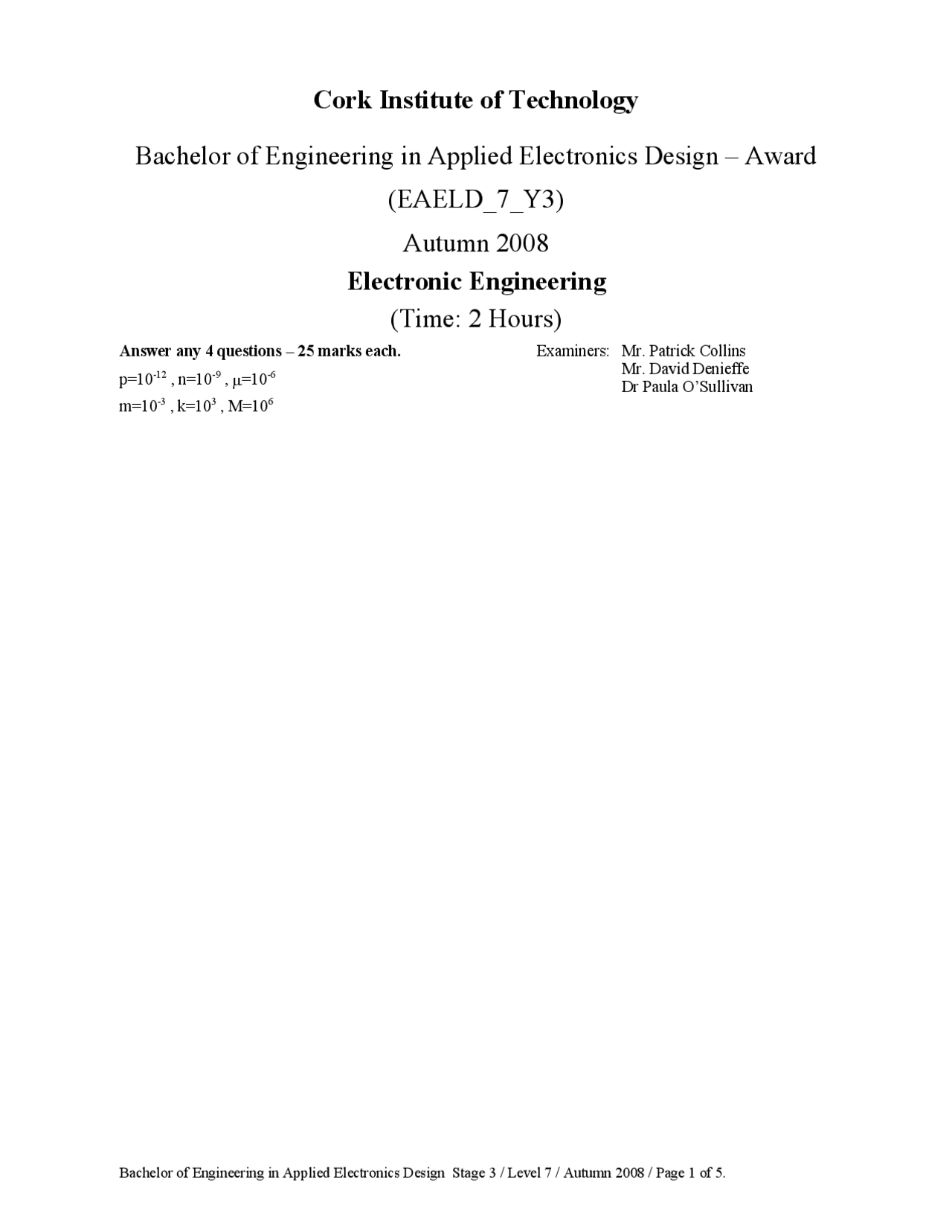Closed Loop Bandwidth Electronic Engineering Exam Docsity
