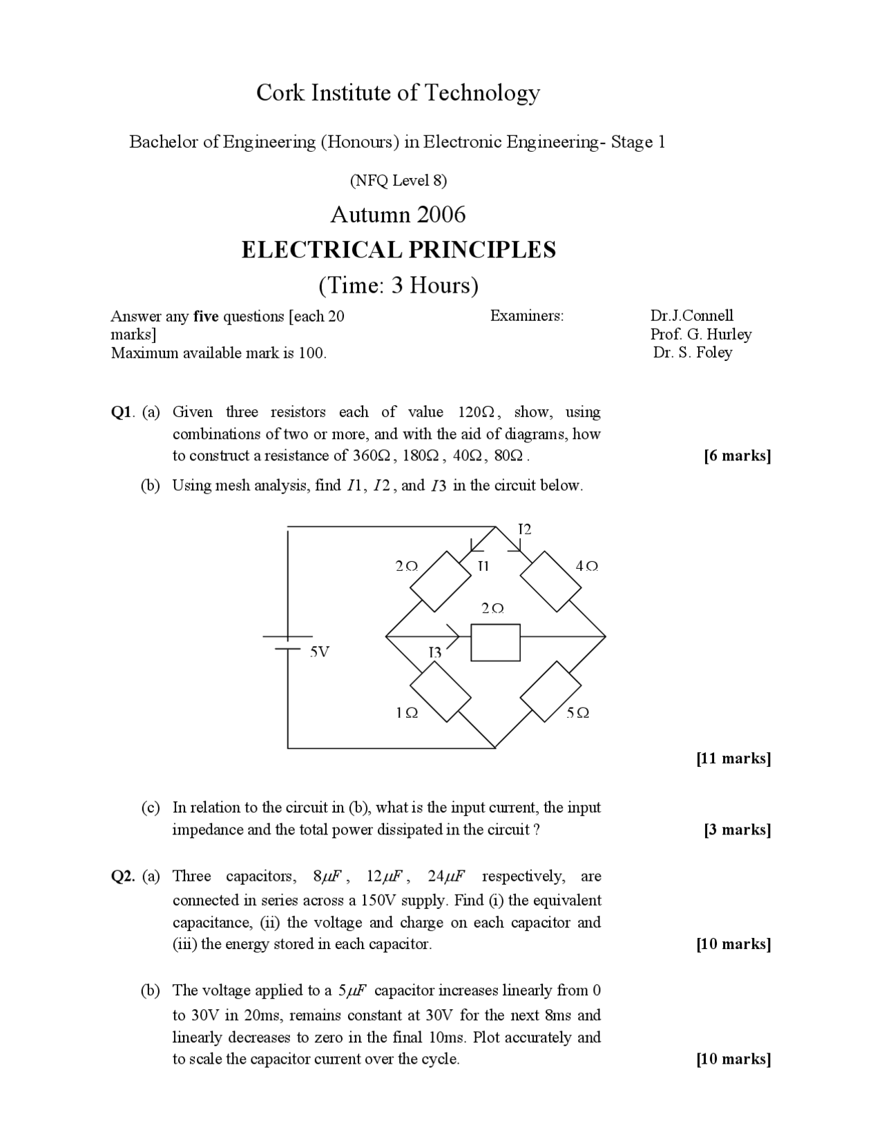 Magnetic field strength - Electrical Principles - Exam - Docsity