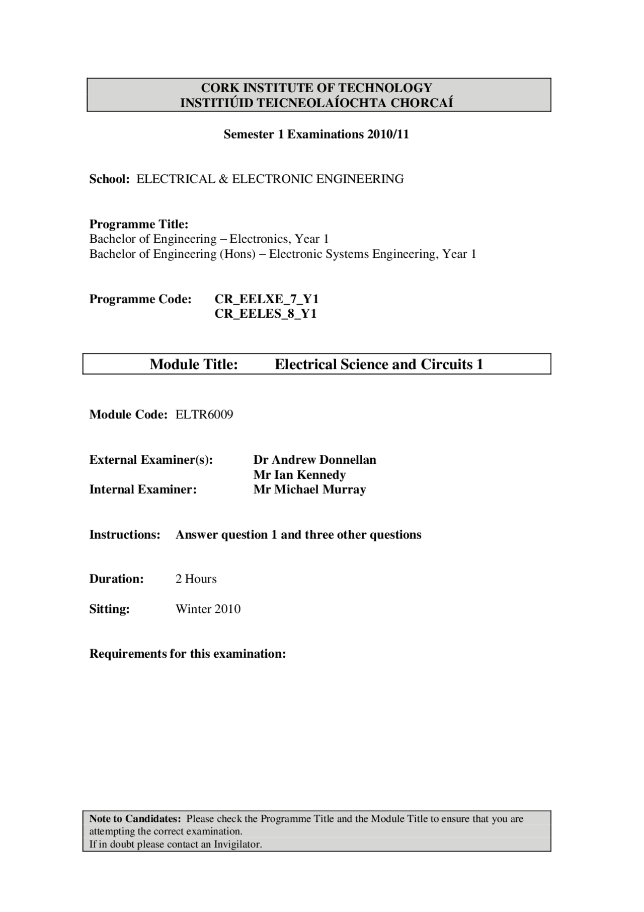 Digital Multimeter Electrical Science And Circuits Exam Docsity