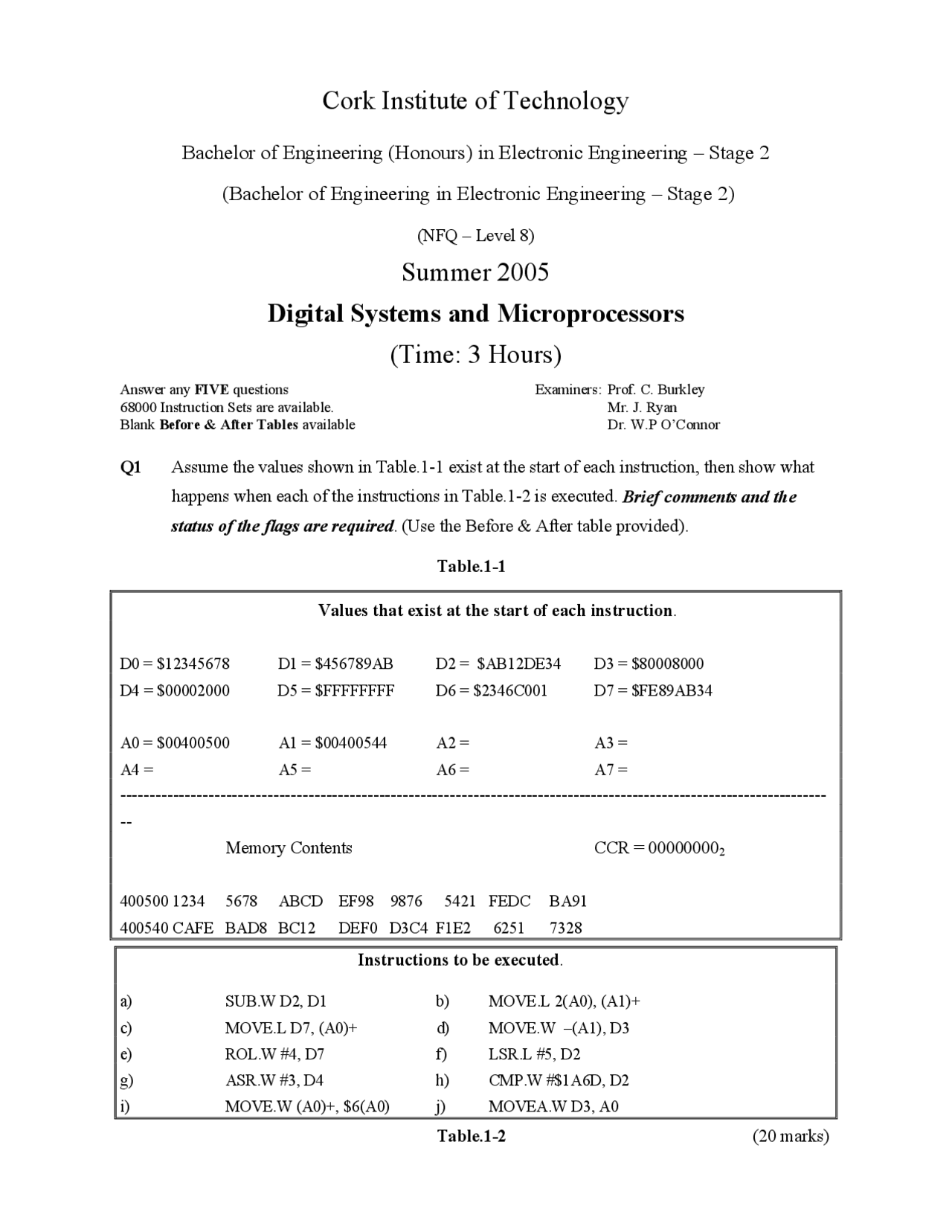 Cmos Logic Gates Digital Systems And Microprocessors Exam Docsity