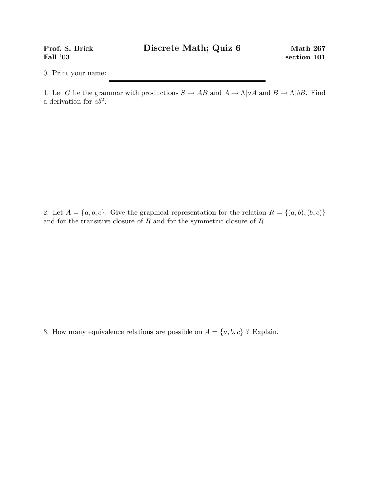 Derivation - Discrete Math - Quiz | Exercises Discrete Mathematics ...