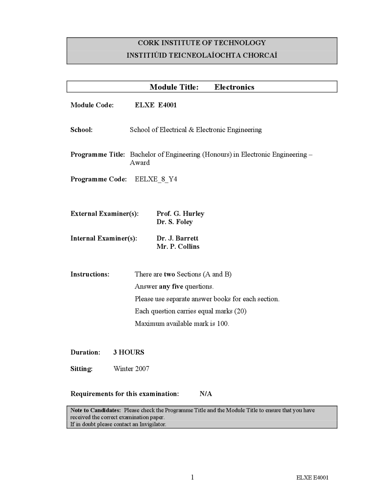 Mos Switch Electronics Exam Docsity