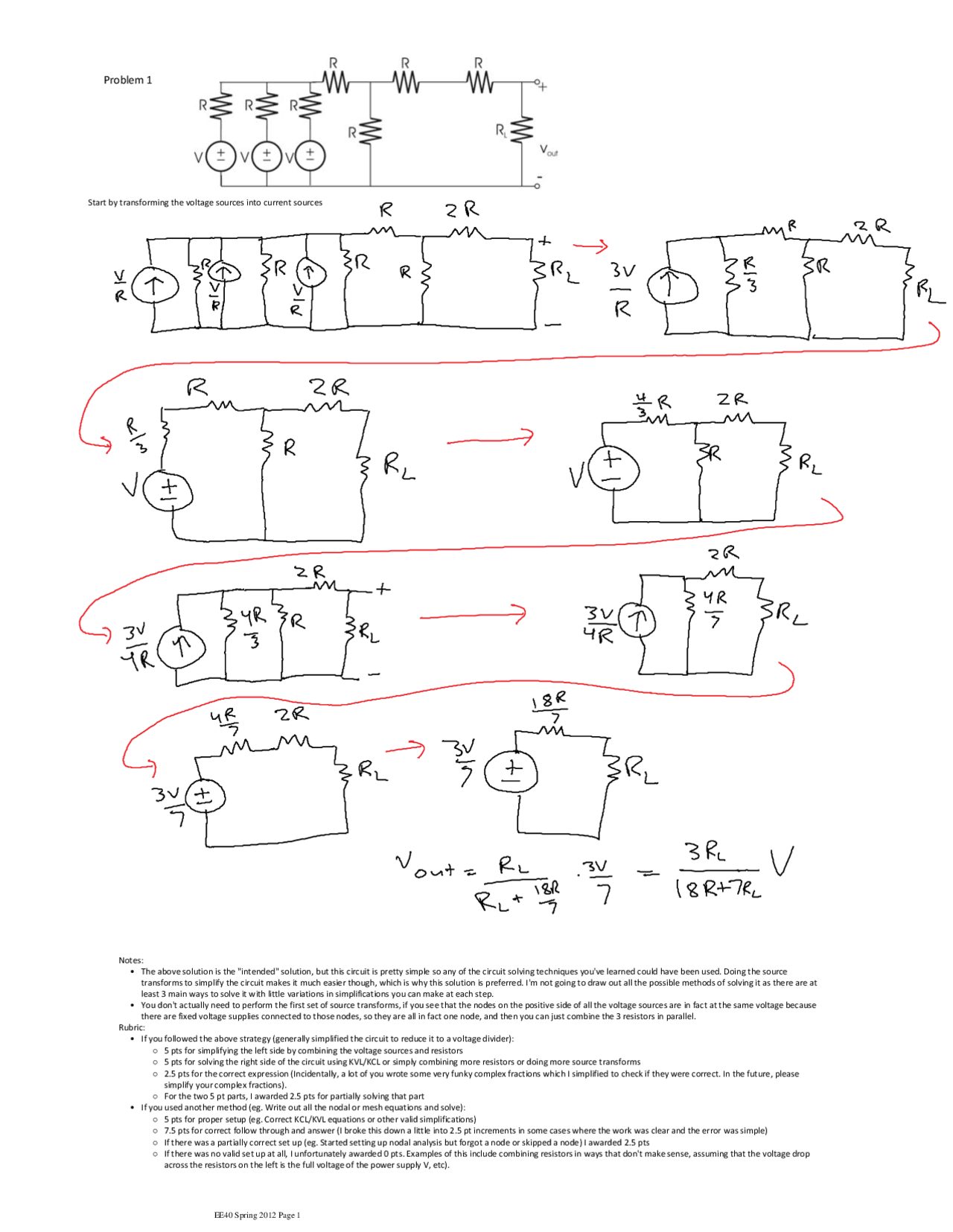 Mesh Equations - Electrical Engineering - Solved Exam - Docsity
