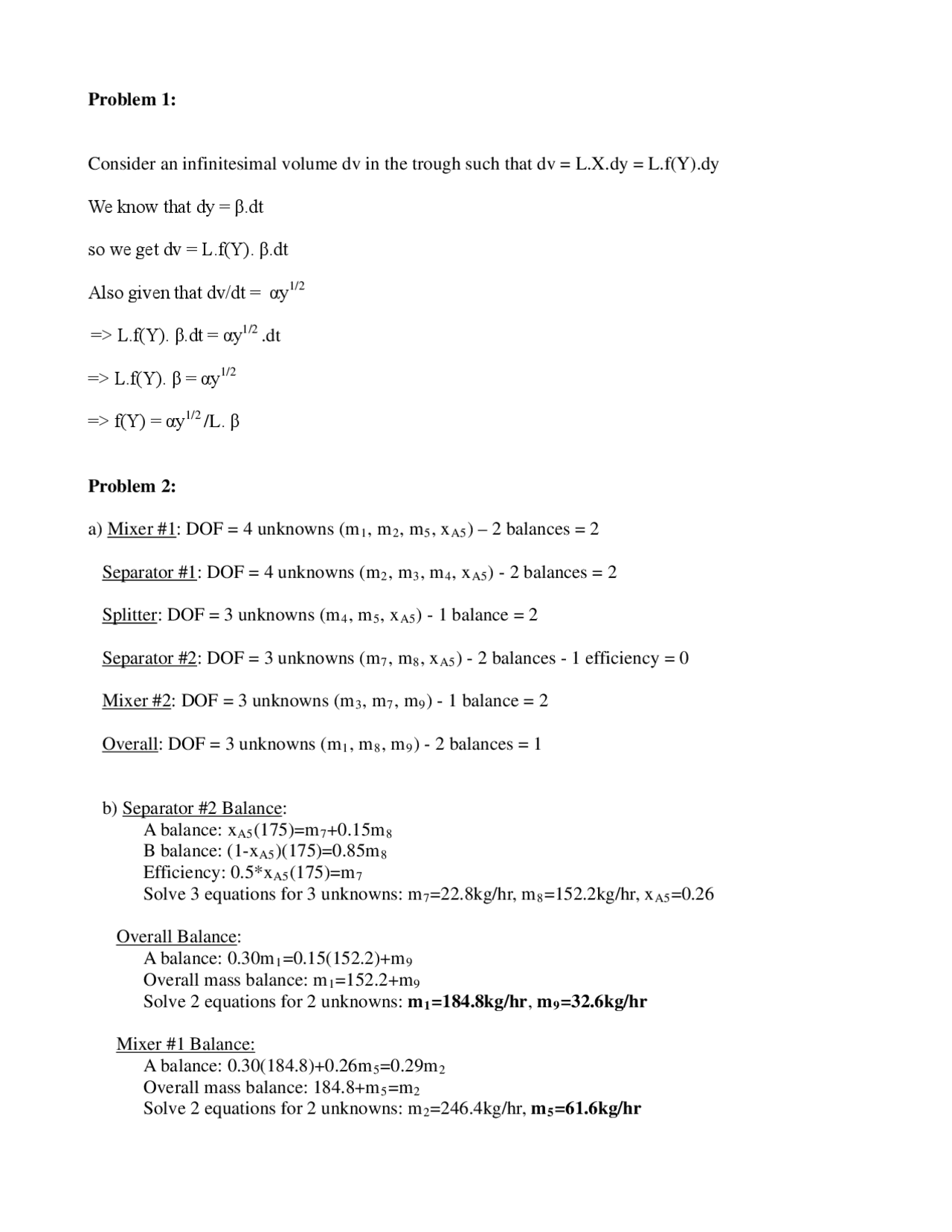 Shape Chemical Engineering Previous Solved Exam Docsity