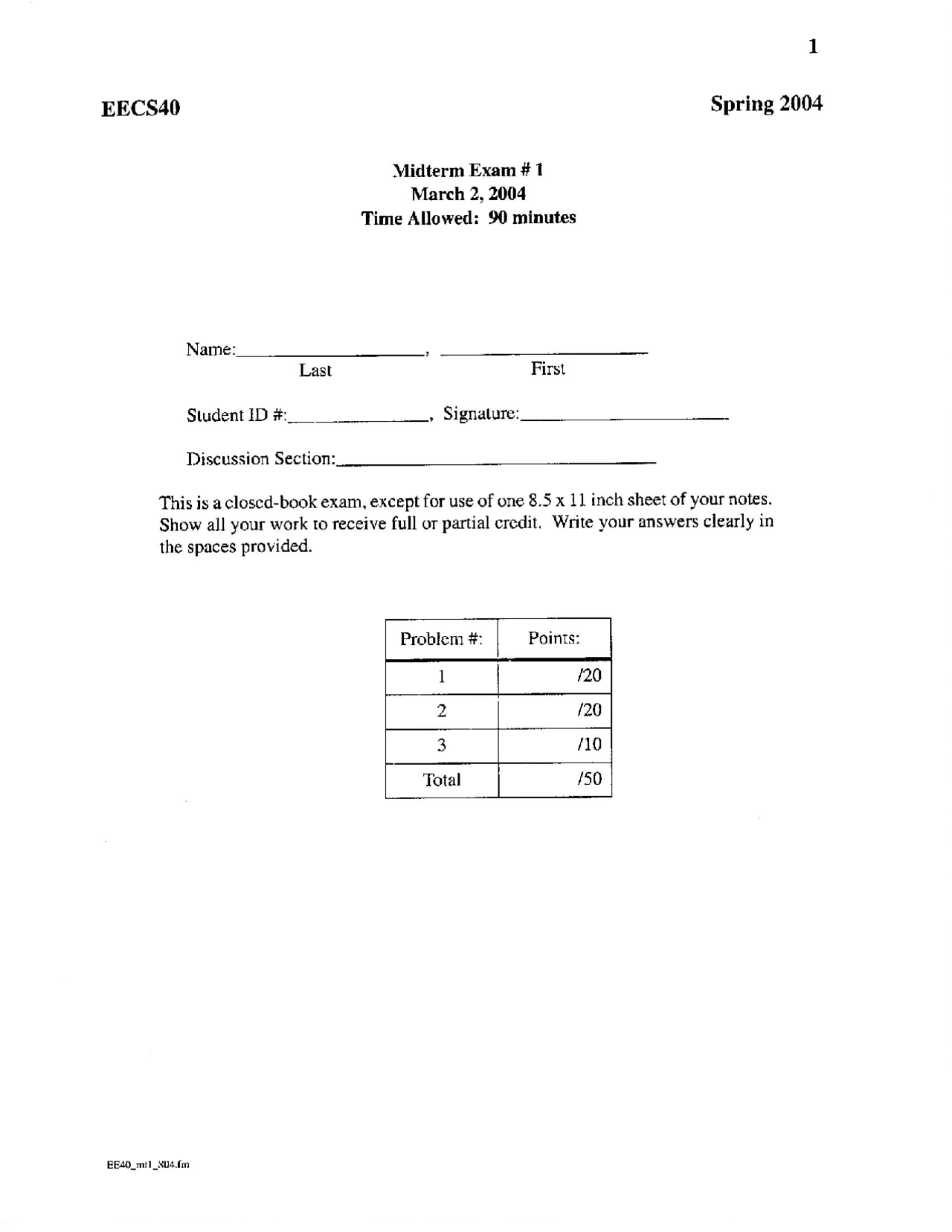 Independent Electrical Engineering Solved Exam Docsity