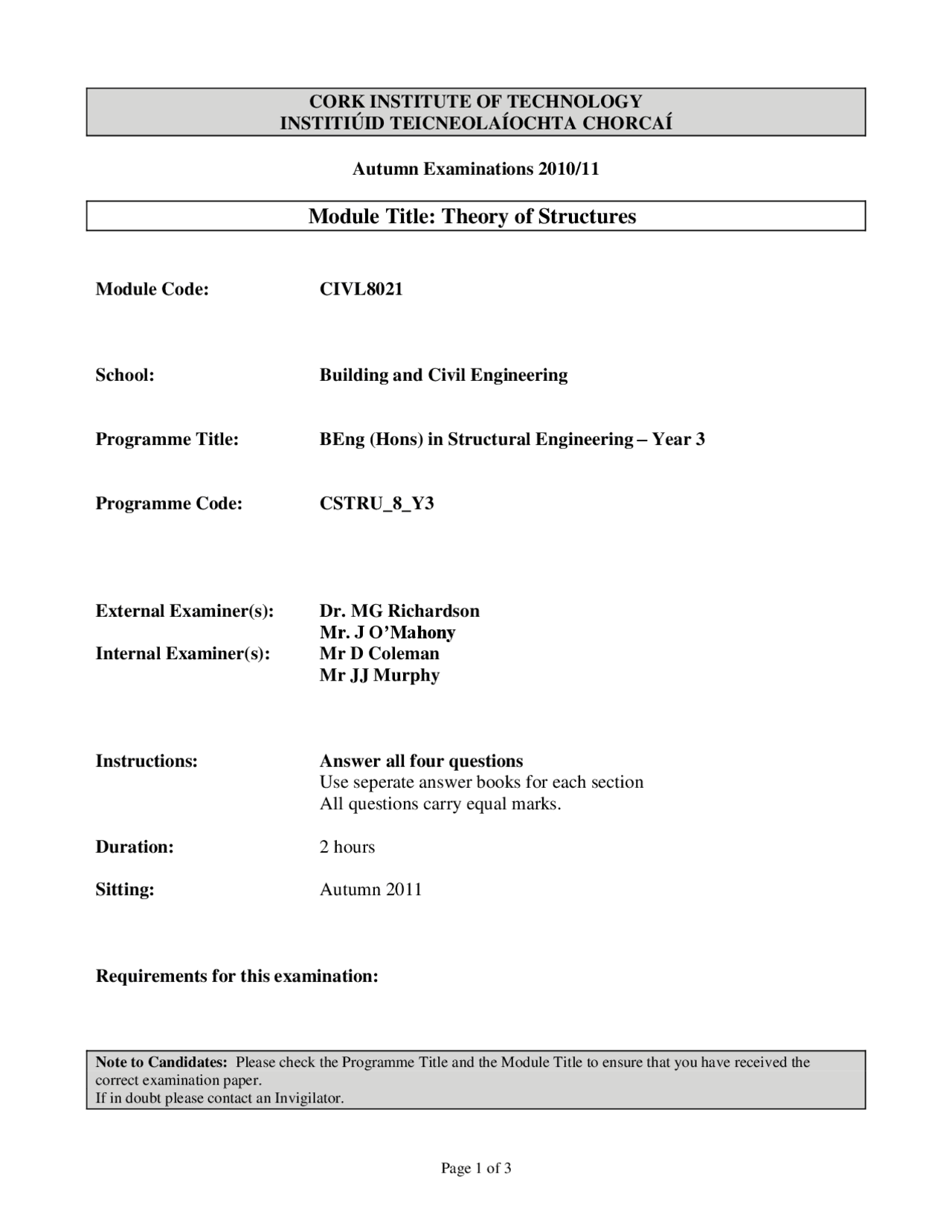 Axial Forces Advanced Theory Of Structures Past Exam Docsity