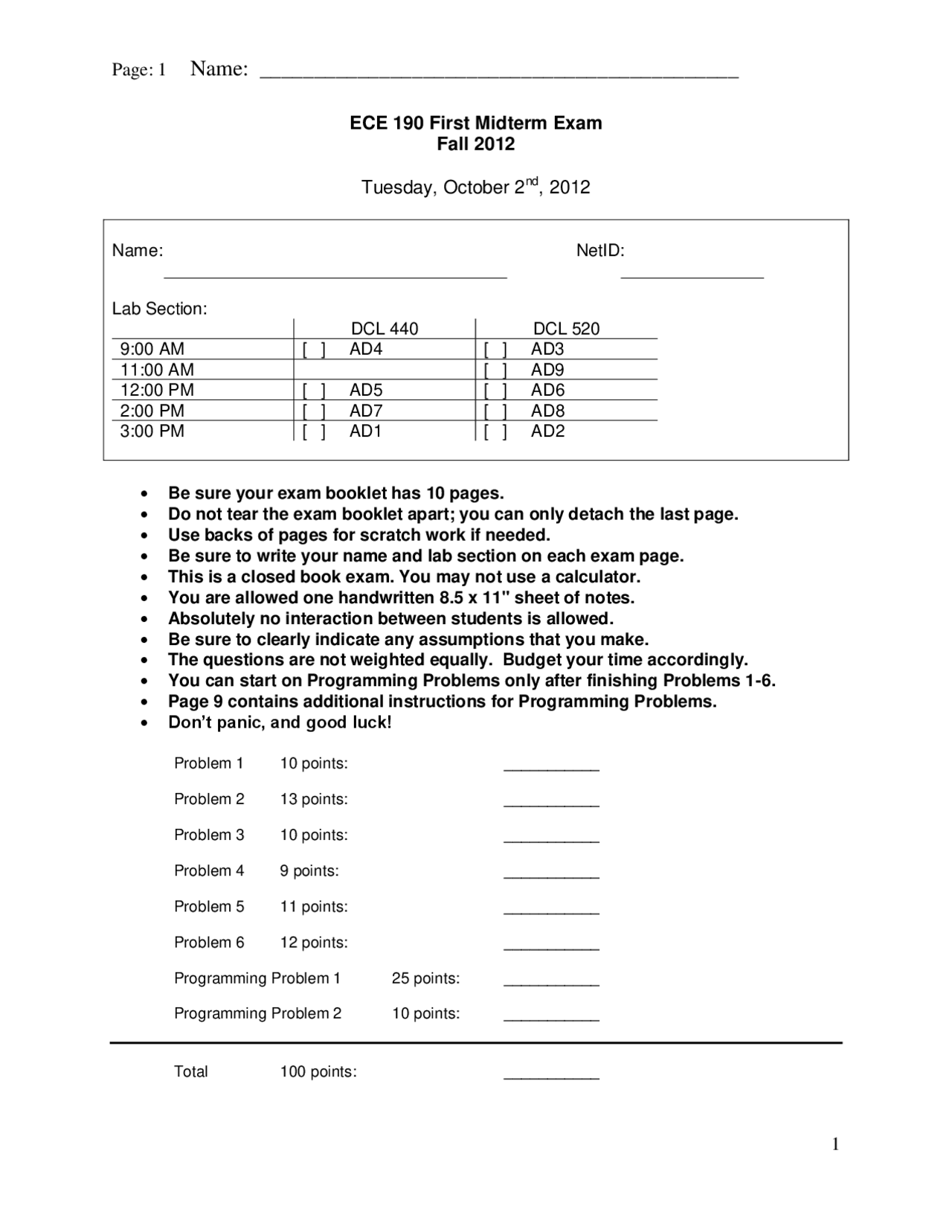 Calculation Introduction To Engineering Previous Exam Exams