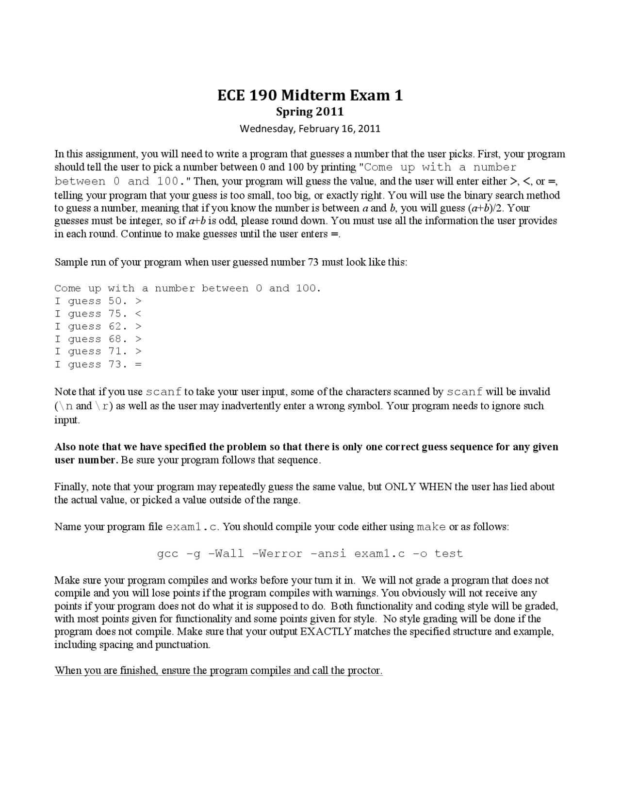Specified Introduction To Engineering Previous Exam Exams