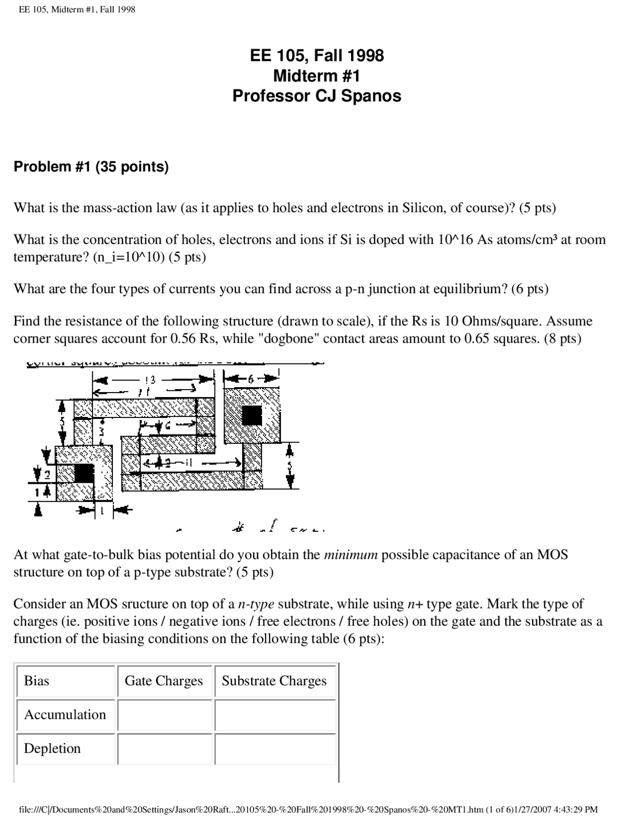 Types Of Currents Microelectronic Devices And Circuits Exam Docsity