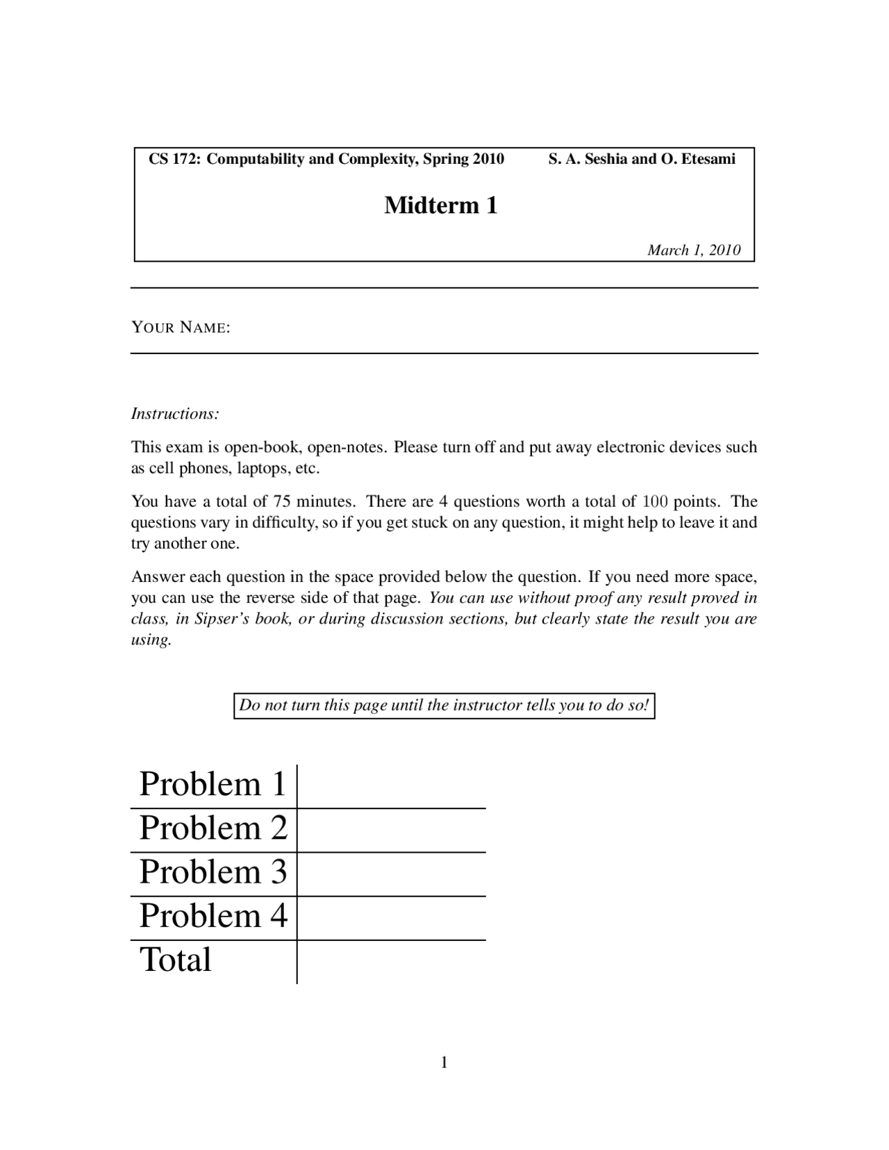 Pushdown Automaton -Computability and Complexity - Exams - Docsity