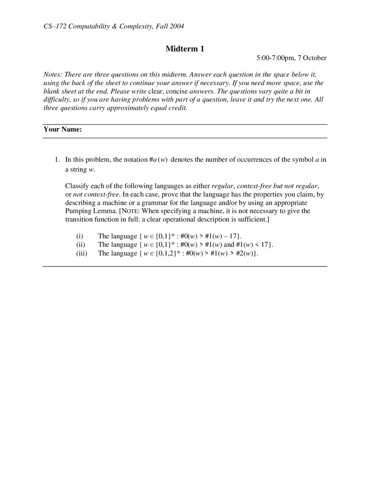 Binary Encoding Computability And Complexity Exams Docsity