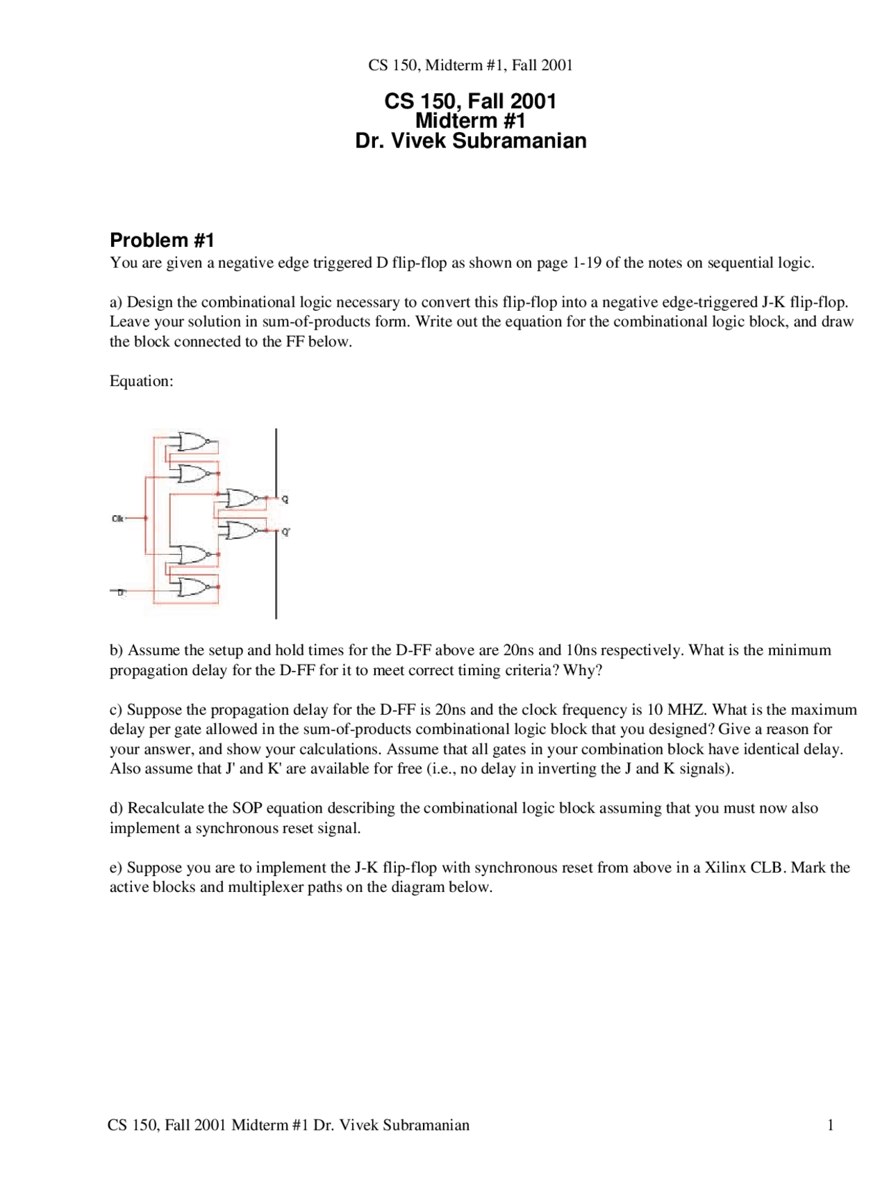 Combinational Logic Components And Design Techniques For Digital System Exams Docsity