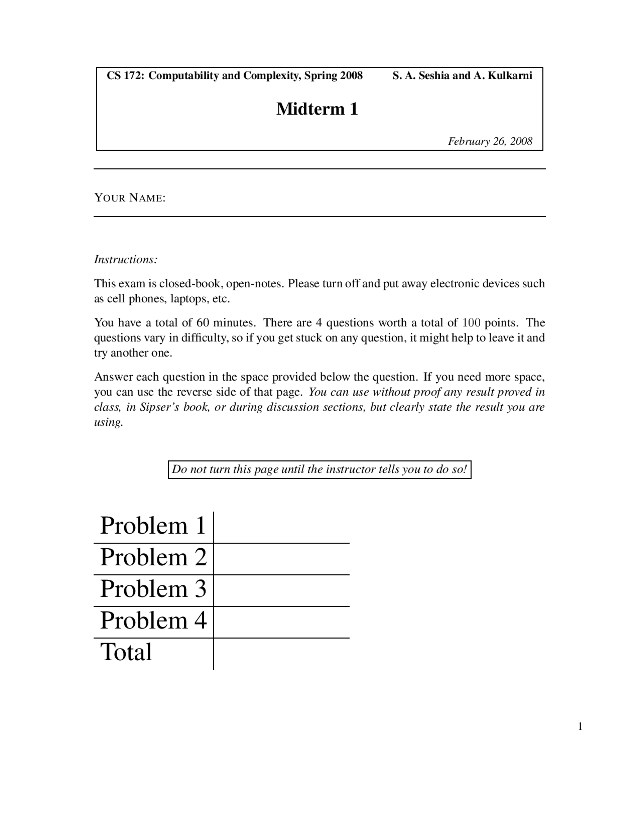 Symmetric Difference Computability And Complexity Exams Docsity
