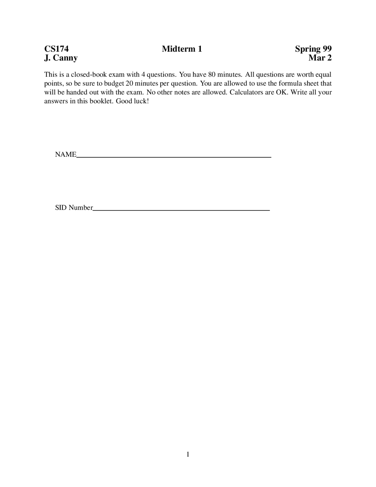 Geometric Distribution - Combinatorics and Discrete Probability - Exams - Docsity