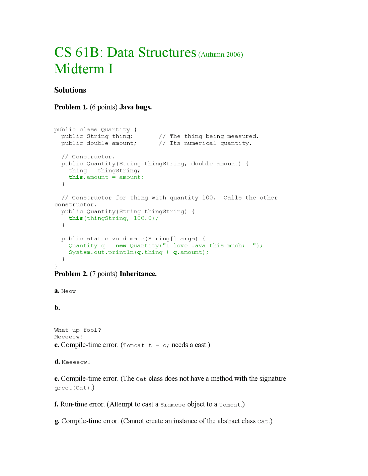 Public Quantity Data Structures Solved Exams Docsity