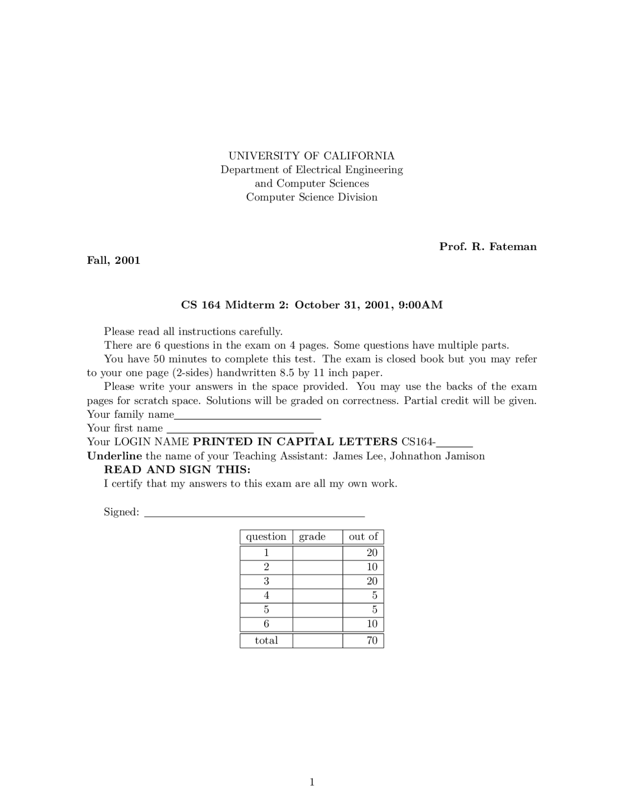 Tiger Interpreter Programming Languages And Compilers Exams Docsity
