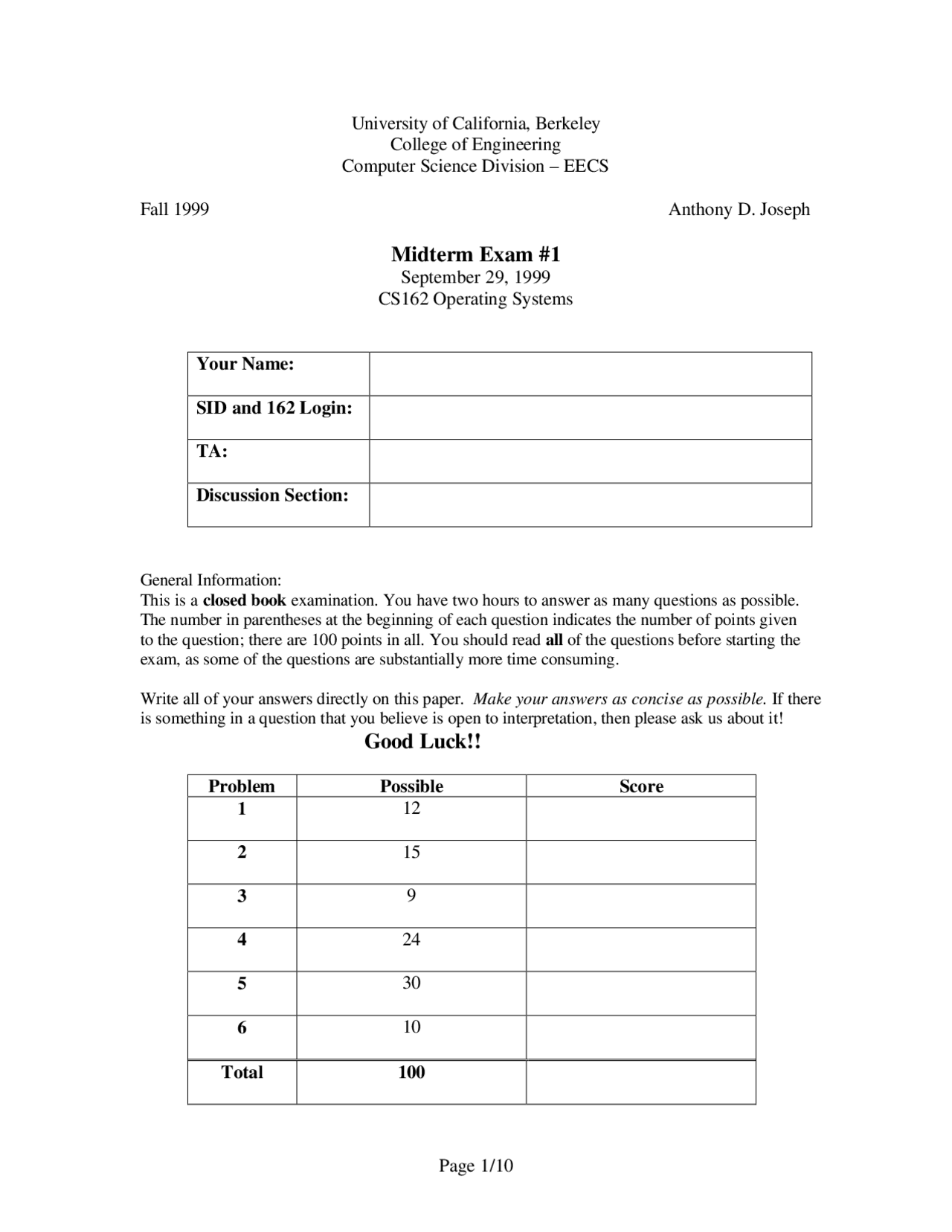 State Transitions Operating Systems And System Programming Exams Docsity