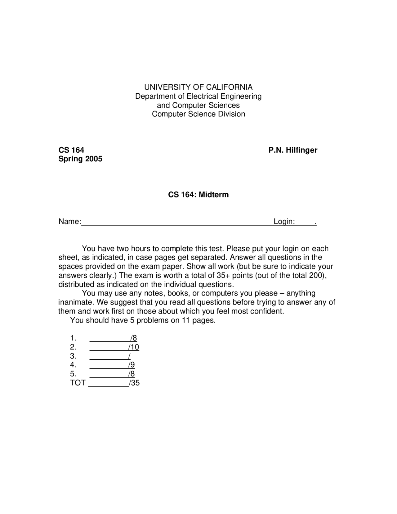 Simplest Dfa Programming Languages And Compilers Exams Docsity