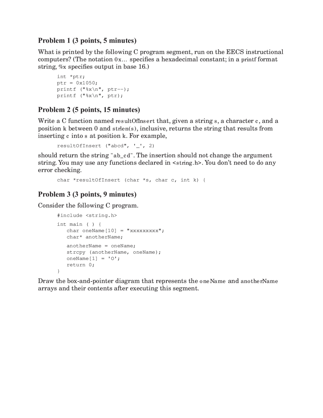 Language Program Machine Structures Exams Docsity