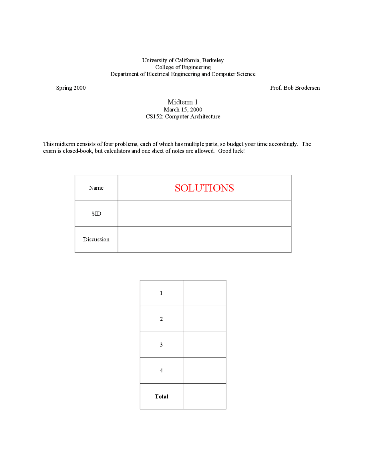 Linear Delay Computer Architecture And Engineering Solved Exams Docsity