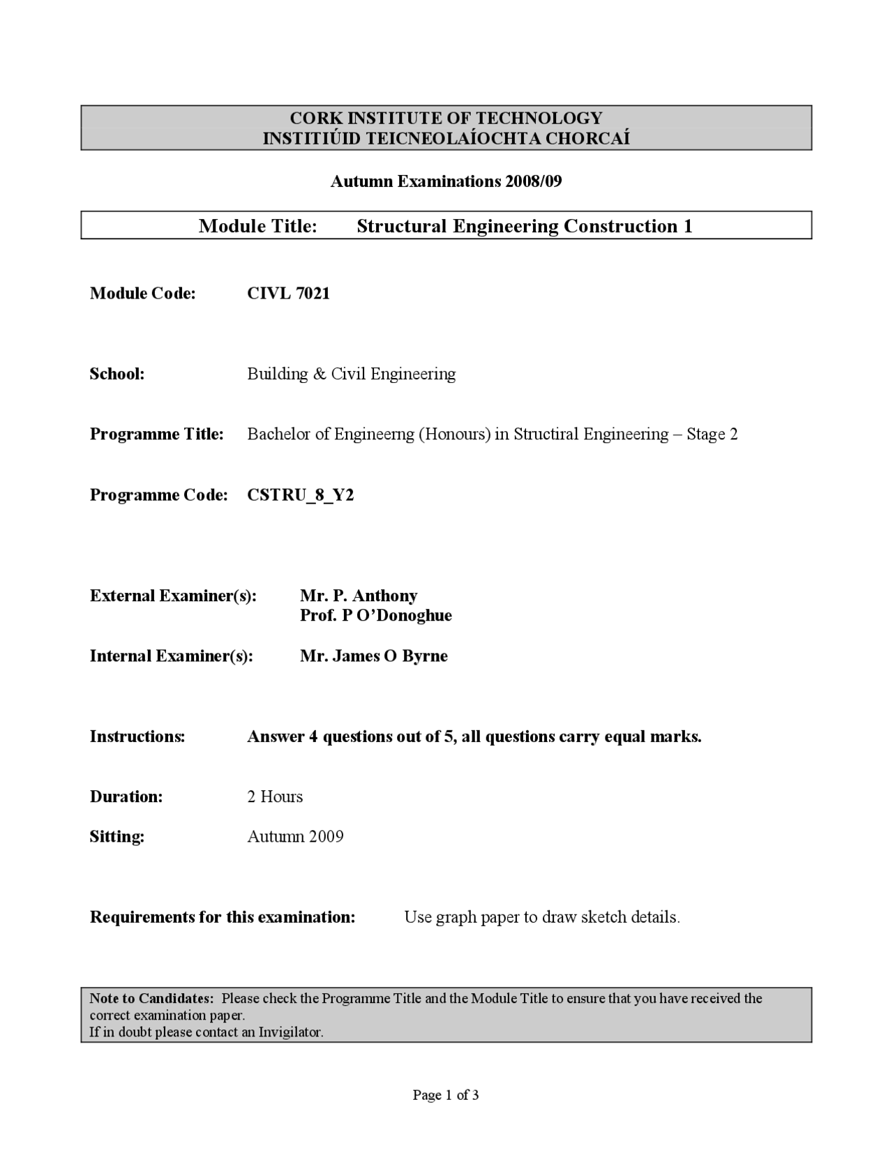 Types Of Foundation System Structural Engineering Old Exam Paper