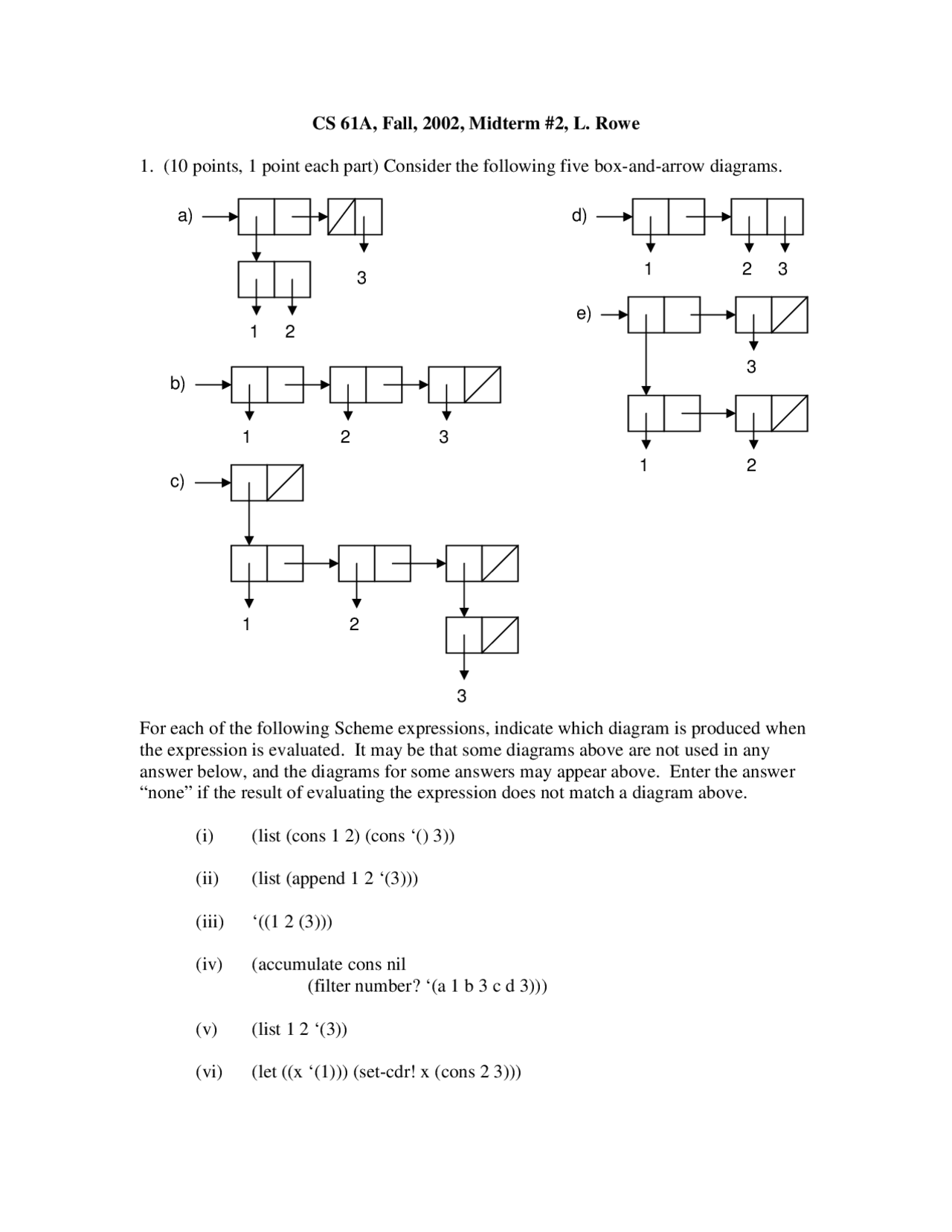 Leaf Node The Structure And Interpretation Of Computer Program Exams Docsity