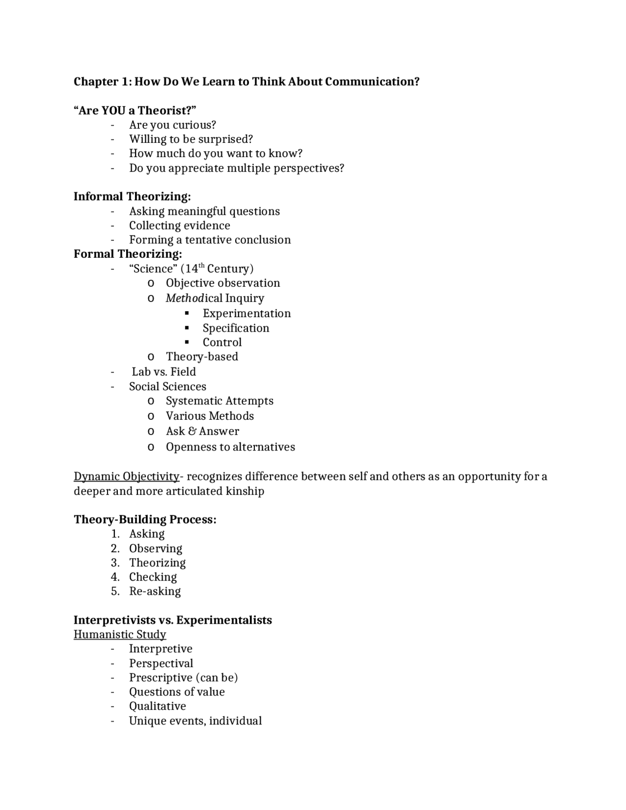 Questions of Communication - Introduction to Common Studies | COMM 1014 - Docsity