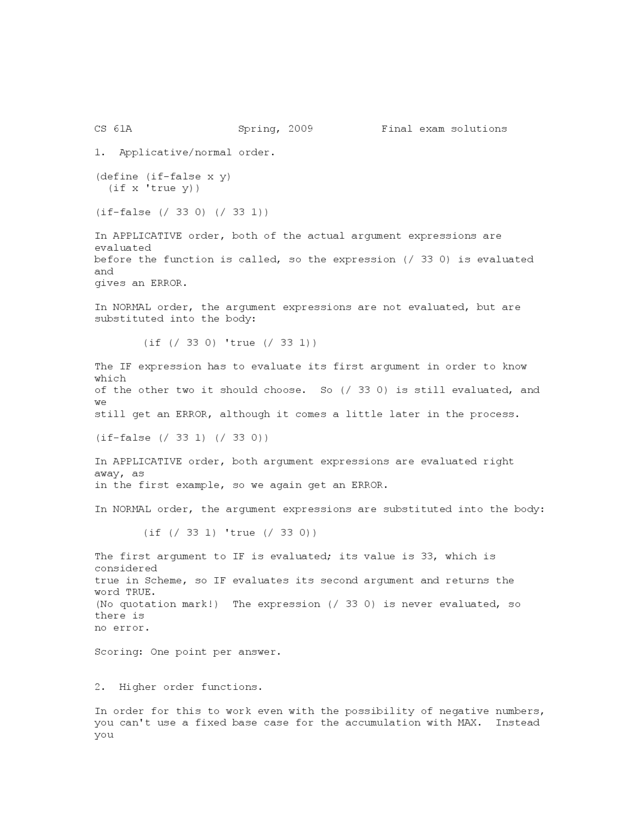 Original Datum The Structure And Interpretation Of Computer Program Solved Exams Docsity