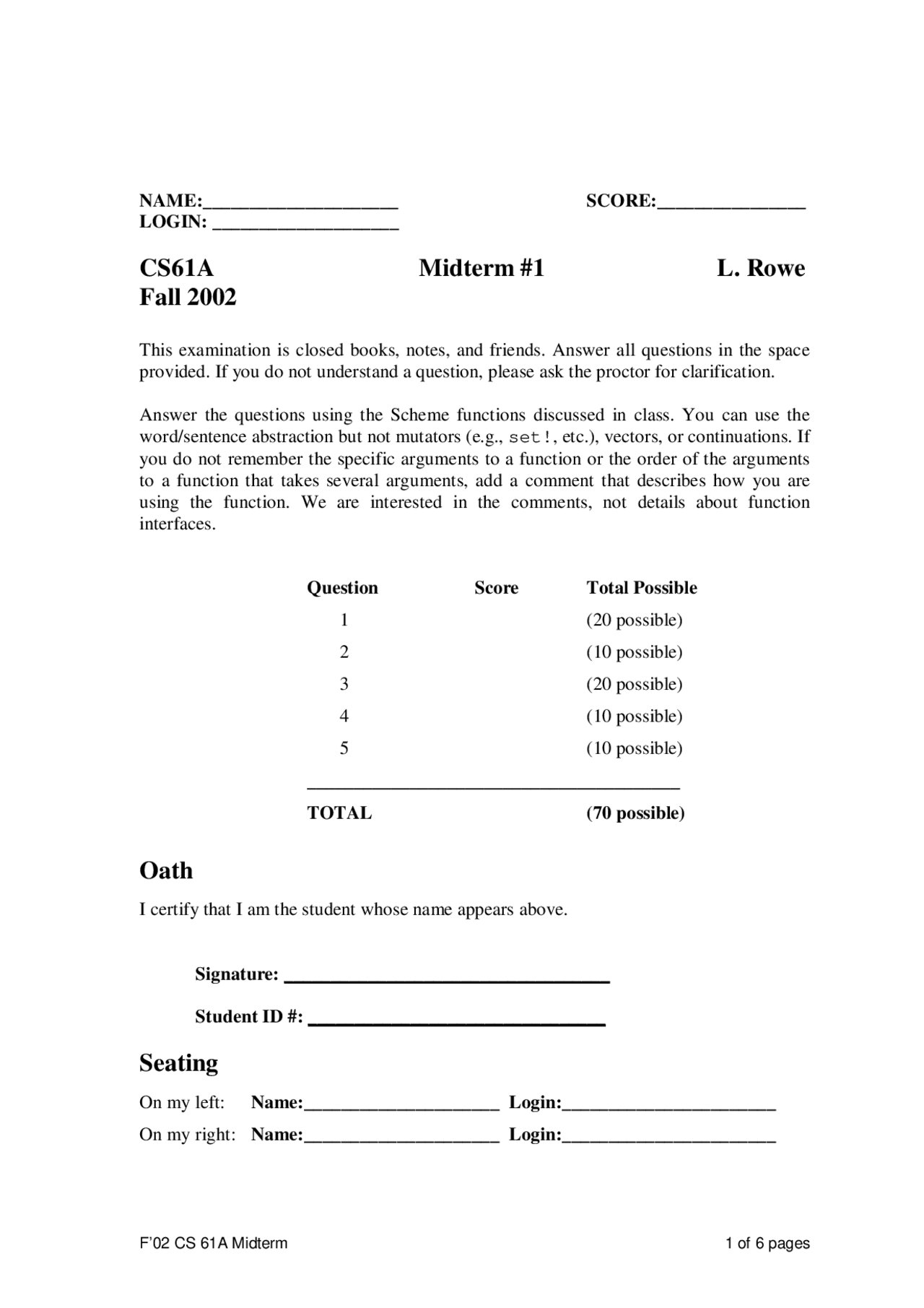 Sntence Abstraction The Structure And Interpretation Of Computer Program Exams Docsity