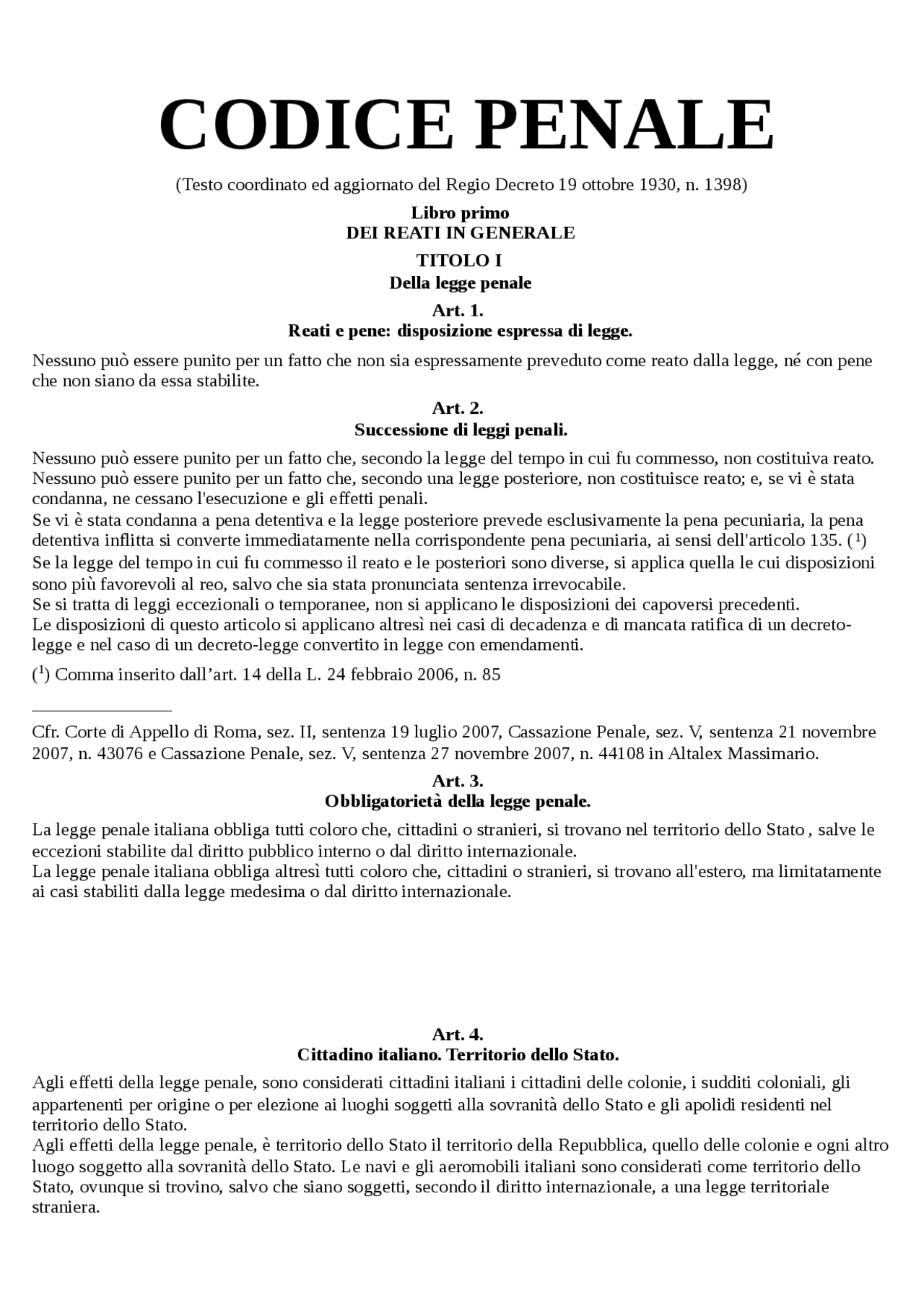 CODICE PENALE libro primo | Guide, Progetti e Ricerche di Diritto ...