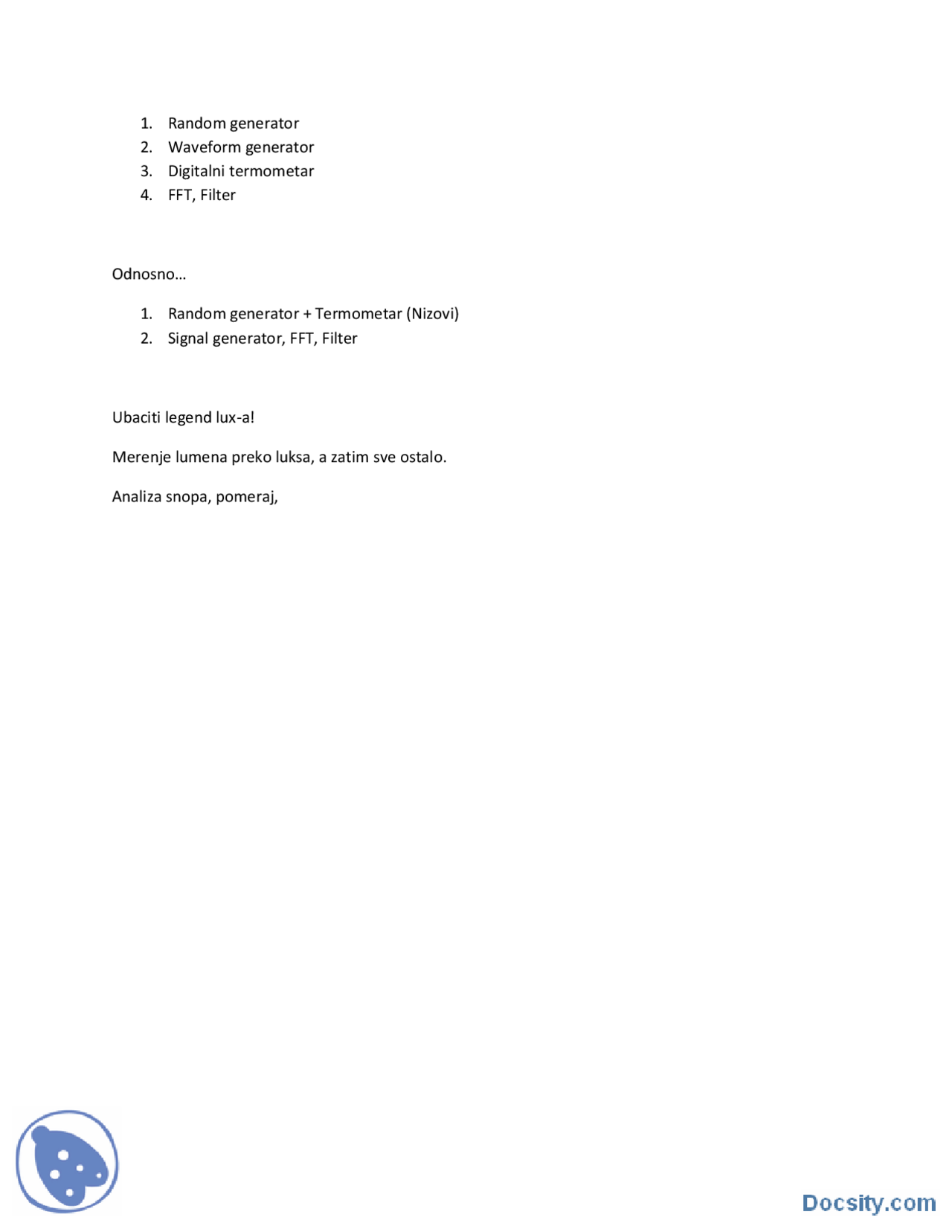 Zadaci-Vezbe-Merni informacioni sistemi-Elektrotehnika i racunarstvo | Vežbe' predlog Akademsko ...