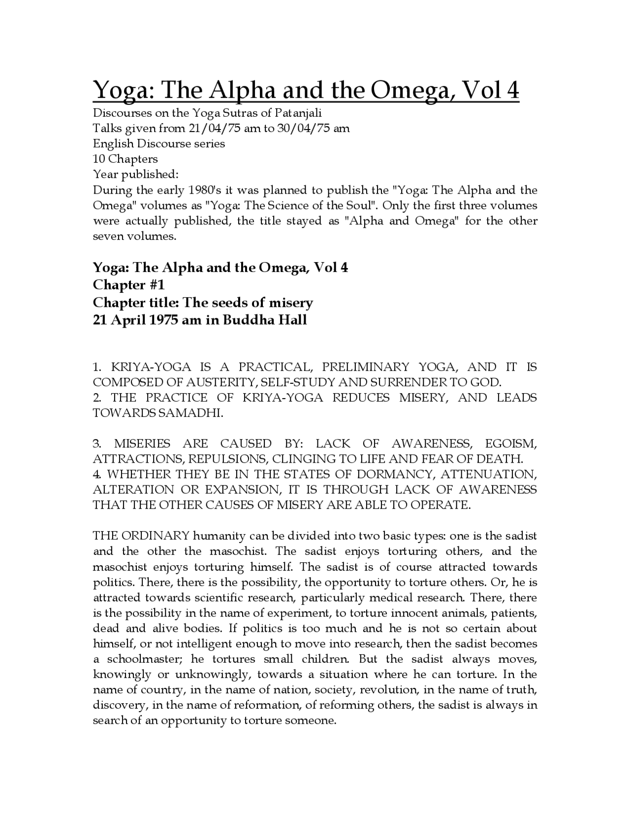 OSHO Yoga part 4 bis - Docsity