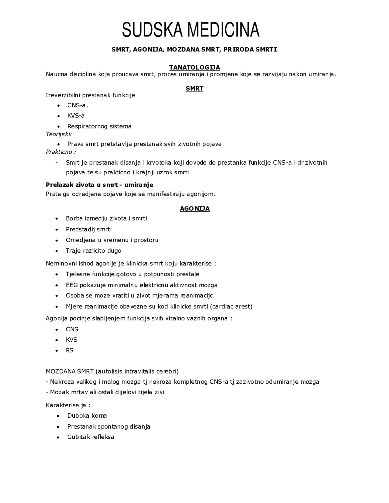 Sudska medicina-Skripta-Pravni - Univerzitet u Tuzli | Rezime' predlog ...