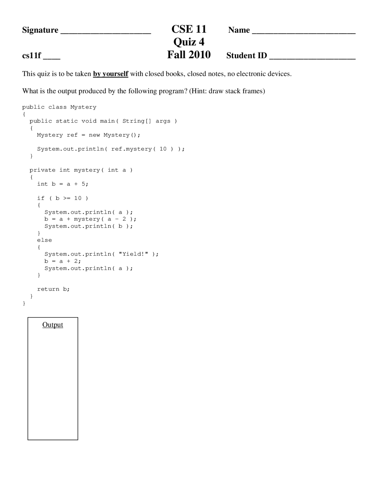 Electronic Devices - Computer Science - Quiz - Docsity