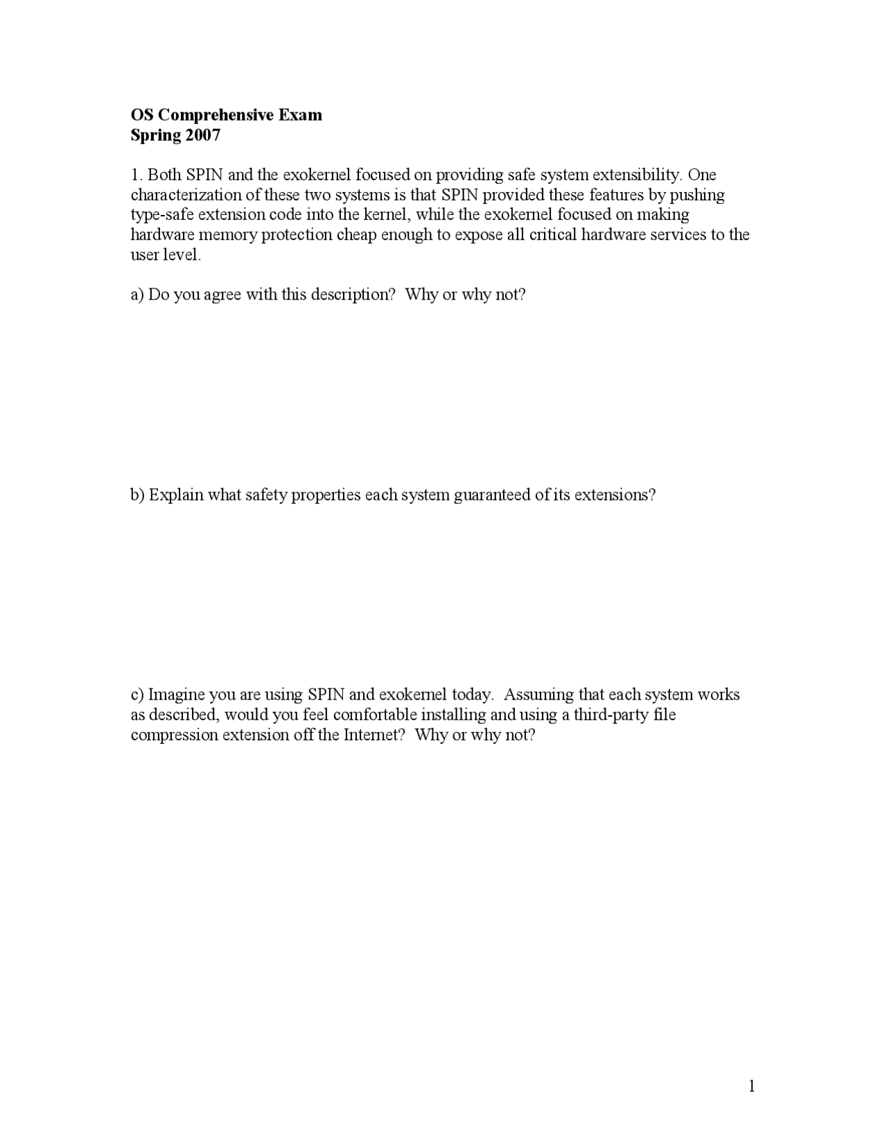 Many Segments - Operating System - Exam - Docsity