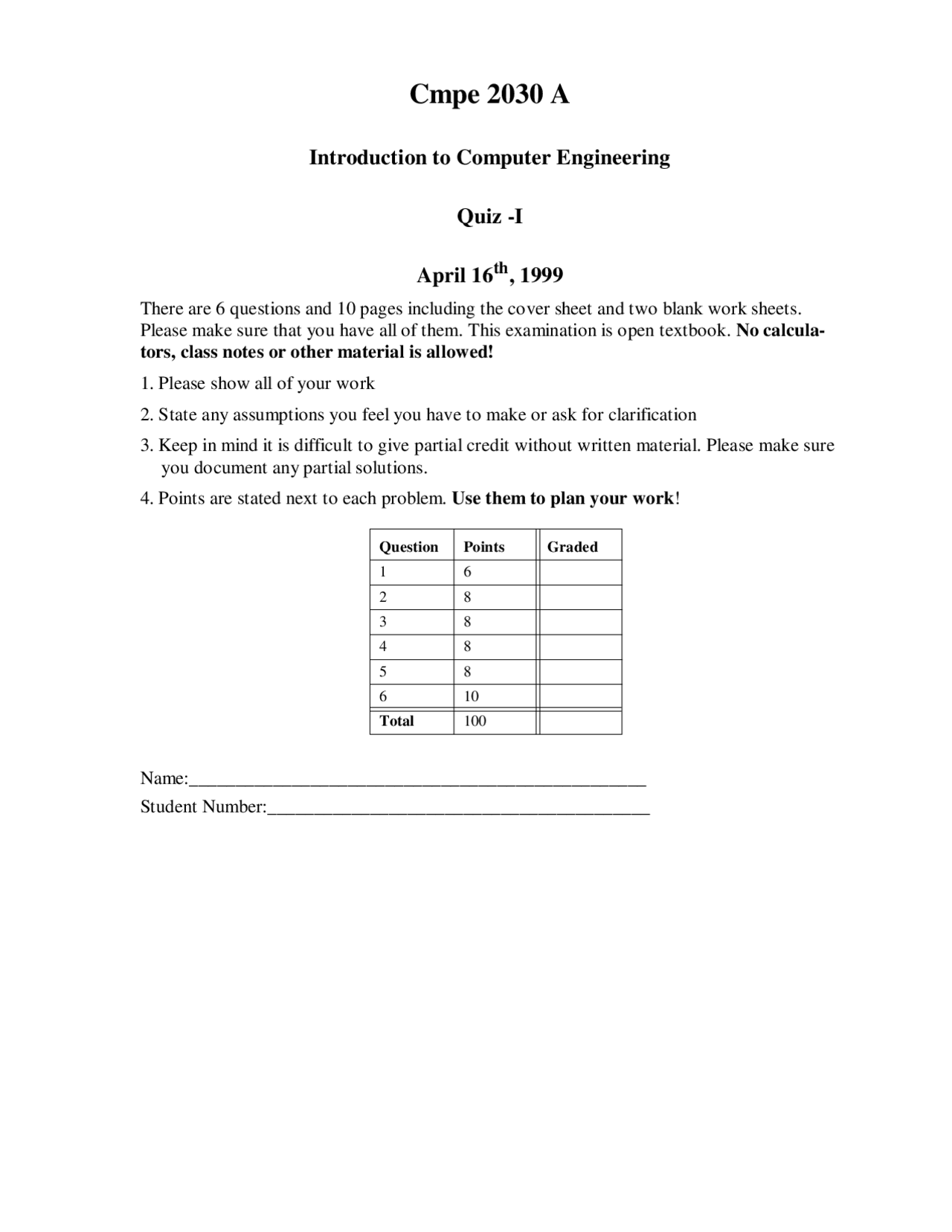 Switch Level Computer Engineering Exam Exams Computer Science