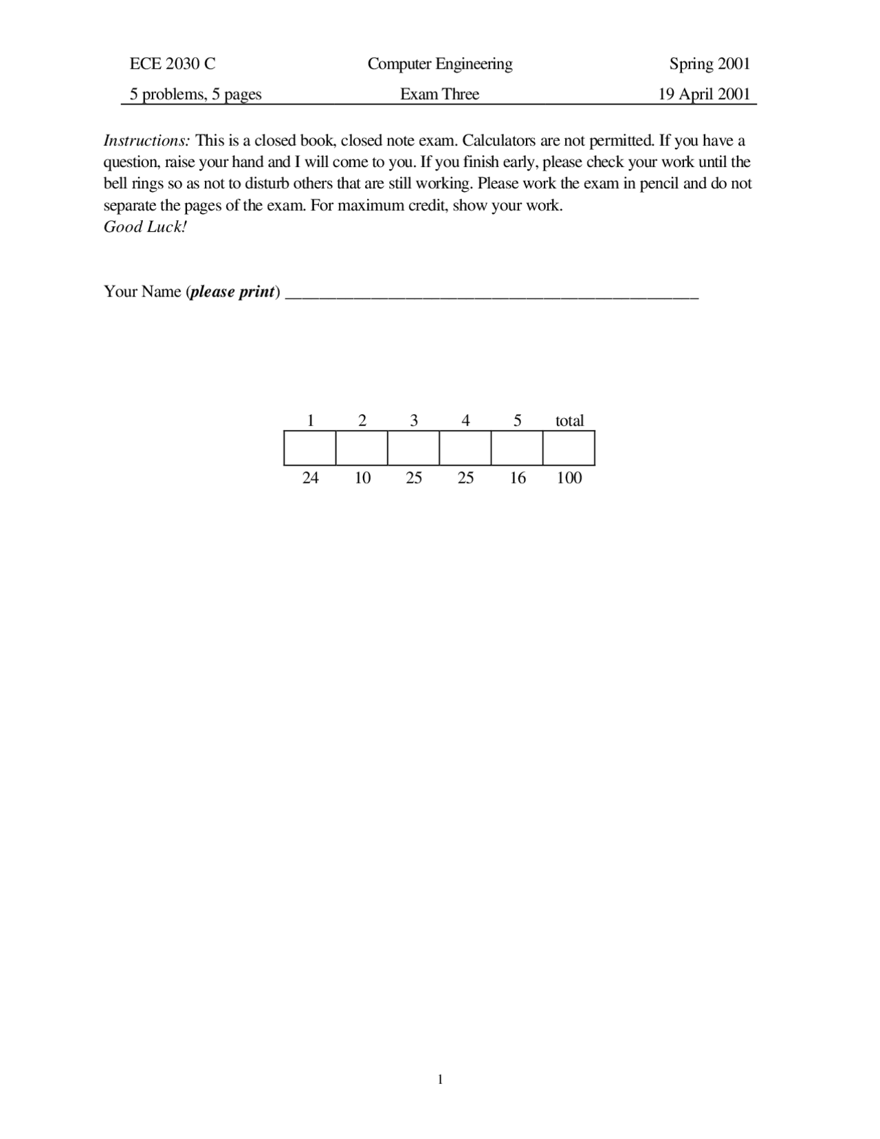 System Organized Computer Engineering Exam Docsity