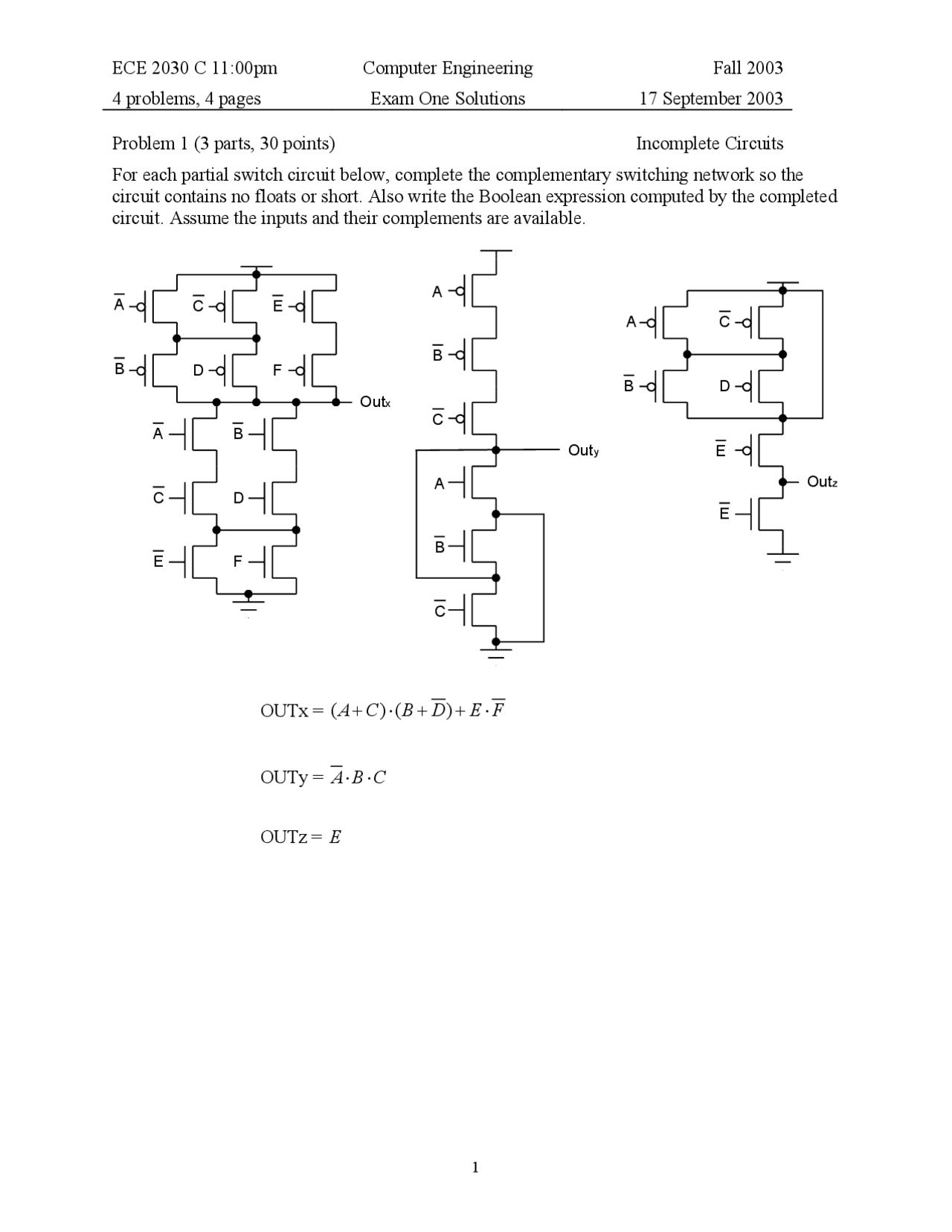 Design Style Computer Engineering Solved Exam Docsity