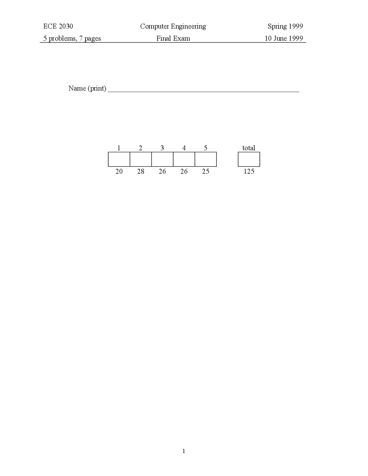 Active Low Computer Engineering Exam Docsity