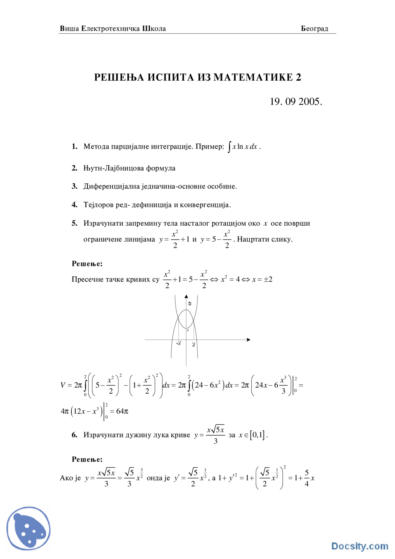 Ispitni zadaci i resenja-Ispit-Matematika 2-Elektrotehnika i racunarstvo (19) | Vežbe' predlog ...